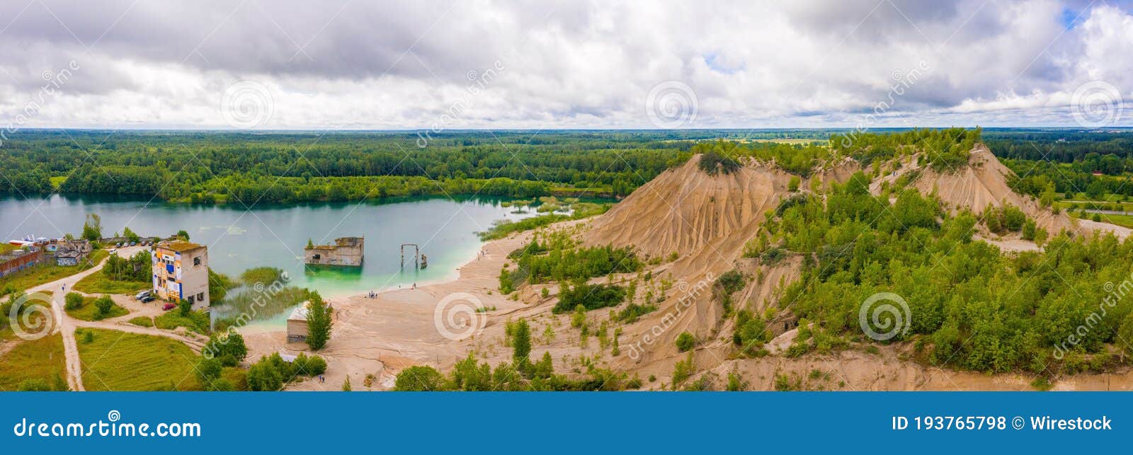 Rummu Quarry in Rummu, Estonia Stock Photo - Image of barrier, tower ...