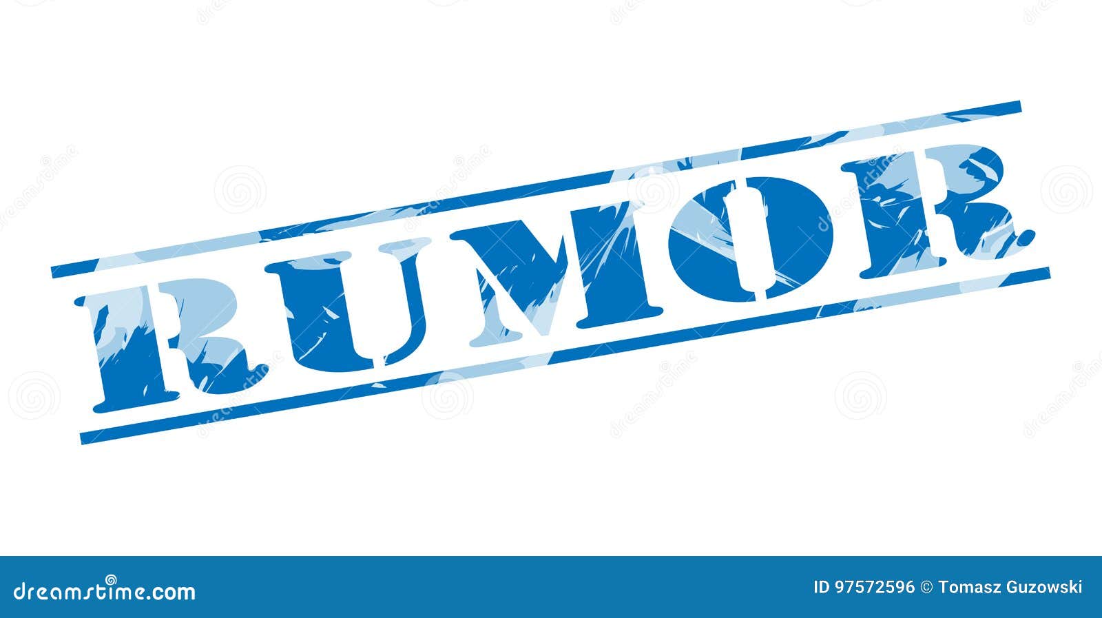 Rumor blue stamp stock illustration. Illustration of blue - 97572596