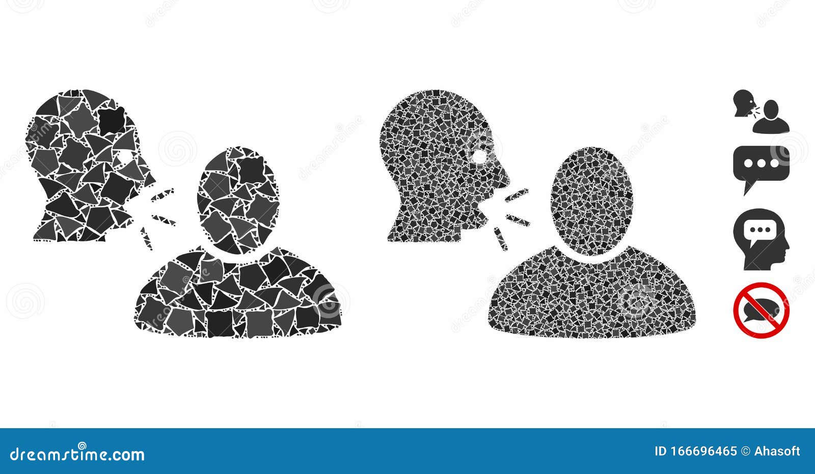 Rumor Composition Icon of Unequal Elements Stock Vector - Illustration ...