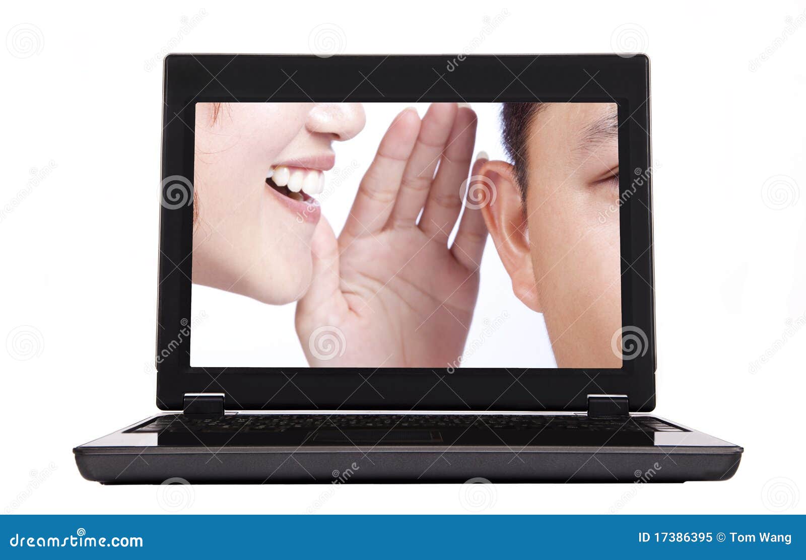 The Rumor Spread from Internet Stock Image - Image of closeup, mouth ...