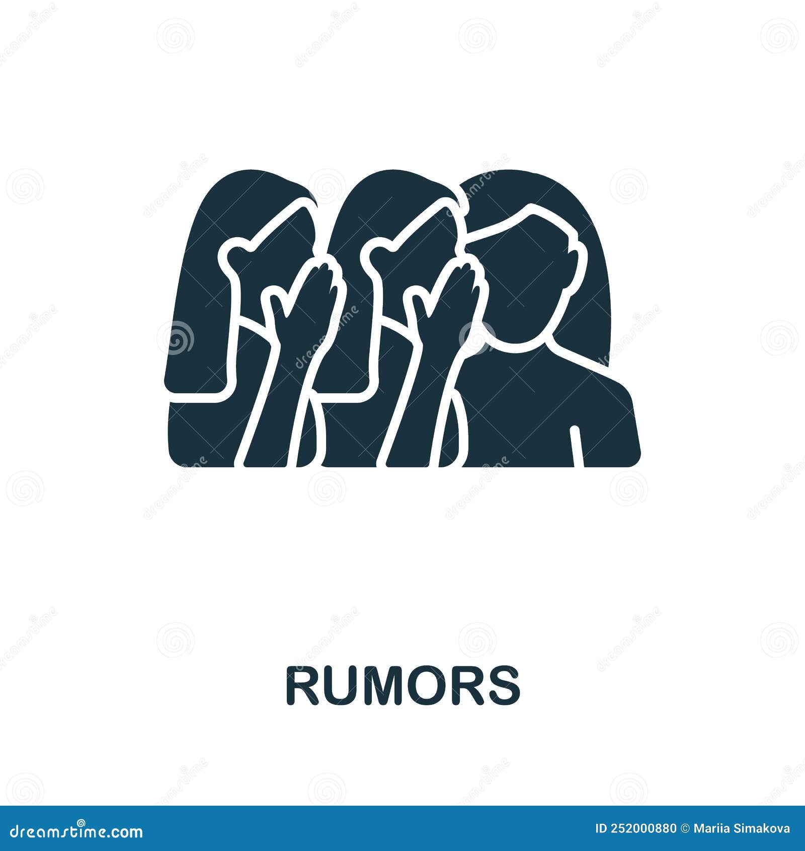 Rumors Icon. Monochrome Simple Line Harassment Icon For Templates, Web ...