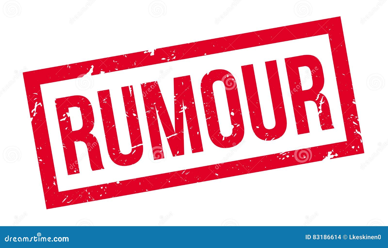 Rumour rubber stamp stock illustration. Illustration of false - 83186614