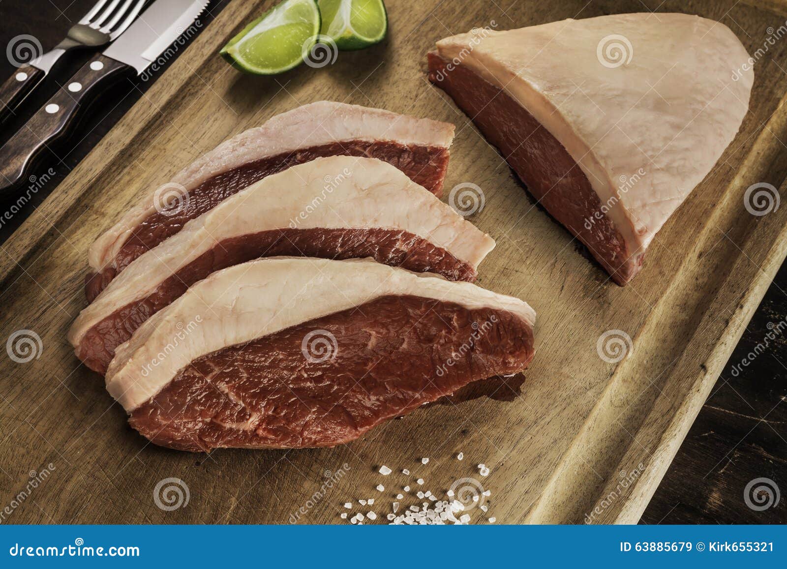 Brazilian Bbq Picanha. Beef Steak. Raw Meat. Stock Image - Image of ...