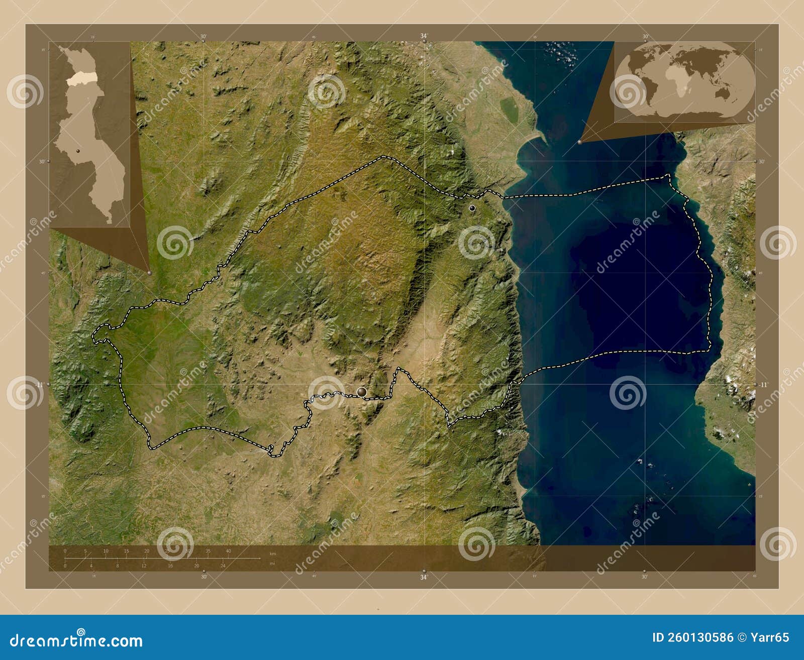 Rumphi, Malawi. Low-res Satellite. Major Cities Stock Photo - Image of ...
