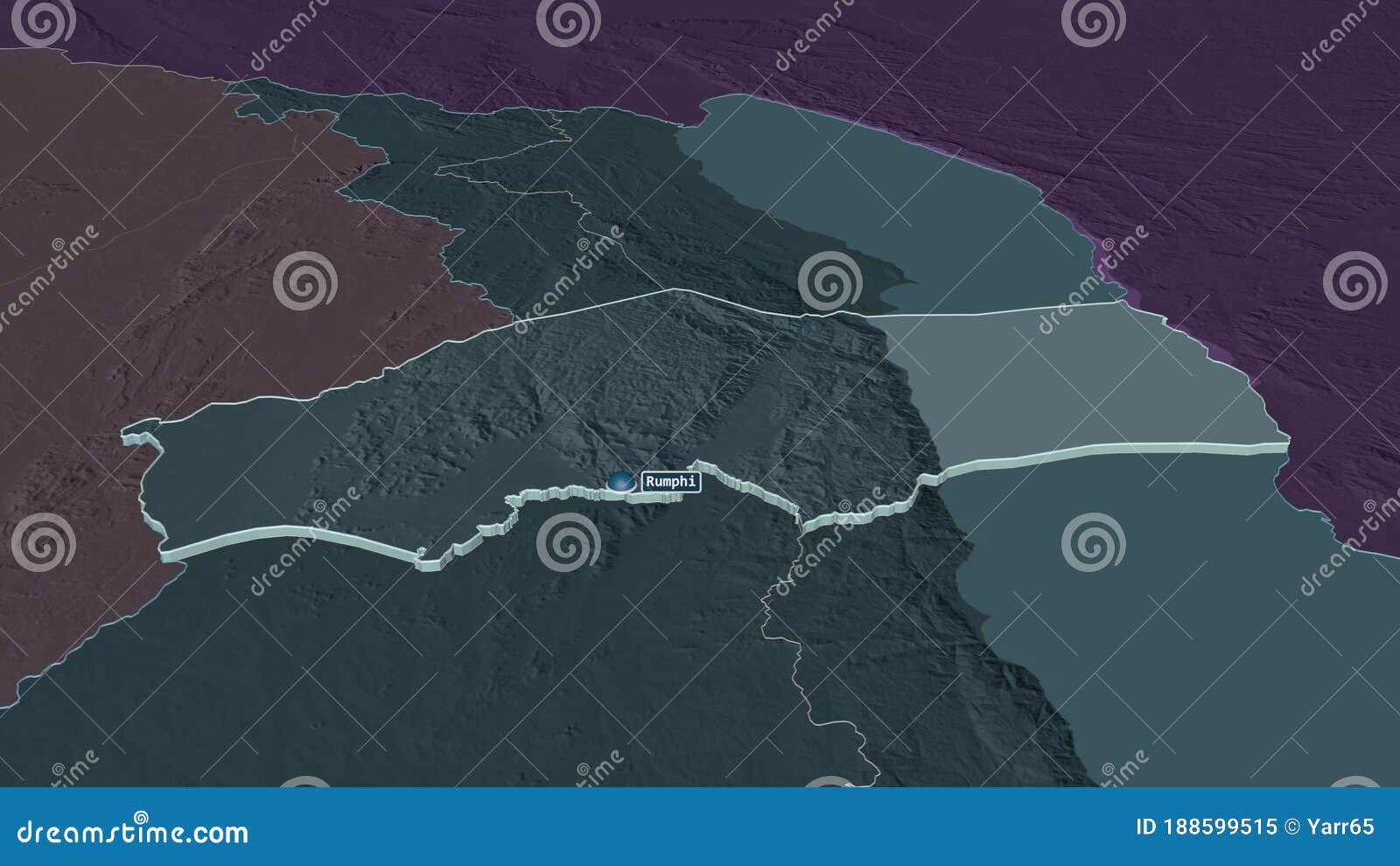 Rumphi, Malawi - Extruded with Capital. Administrative Stock ...