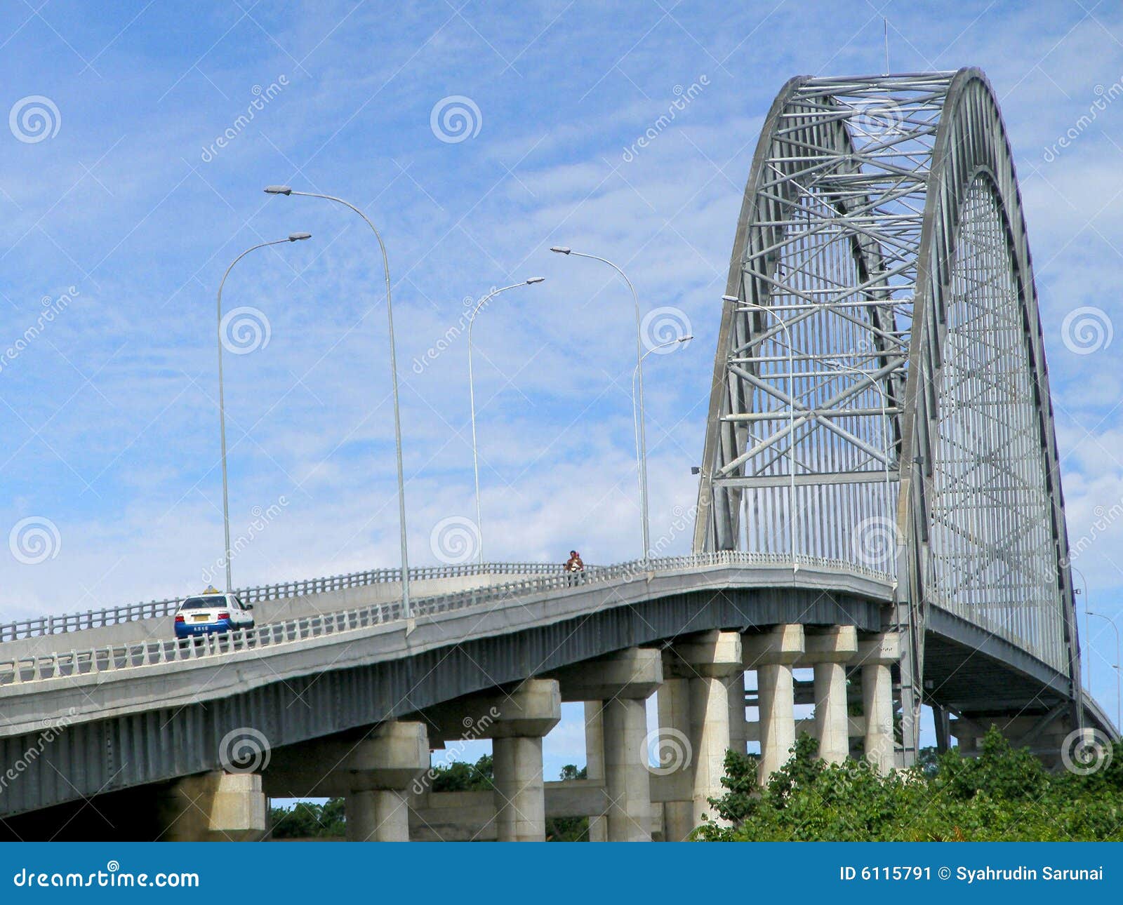 Rumpiang Bridge stock image. Image of banjarmasin, road - 6115791