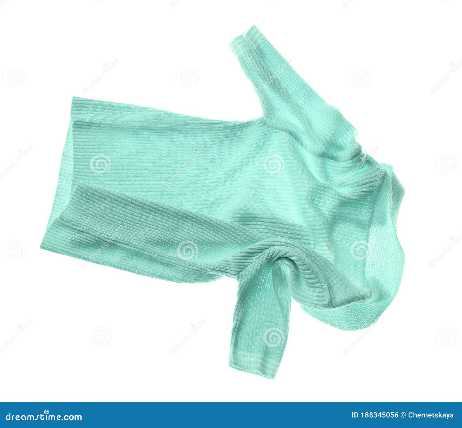 Rumpled Blue Shirt Isolated. Messy Clothes Stock Photo - Image of ...
