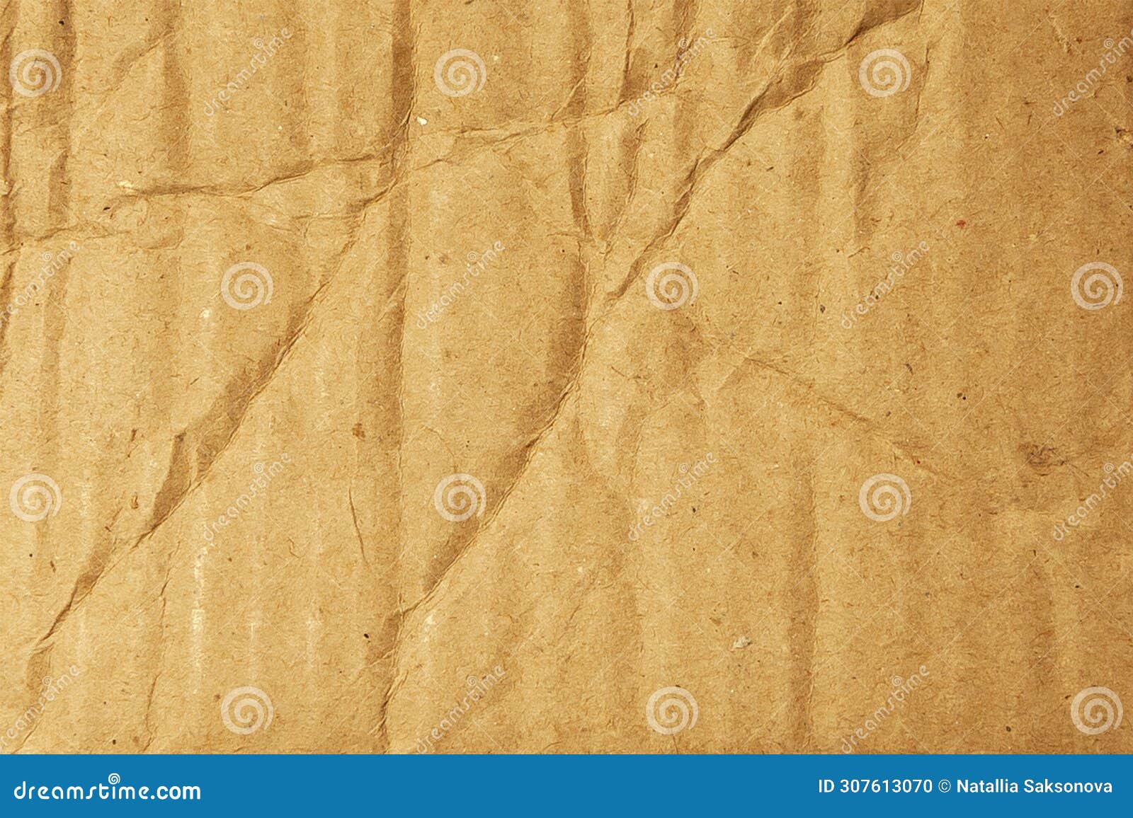 Rumpled Brown Corrugated Cardboard or Box Texture Background. Stock ...