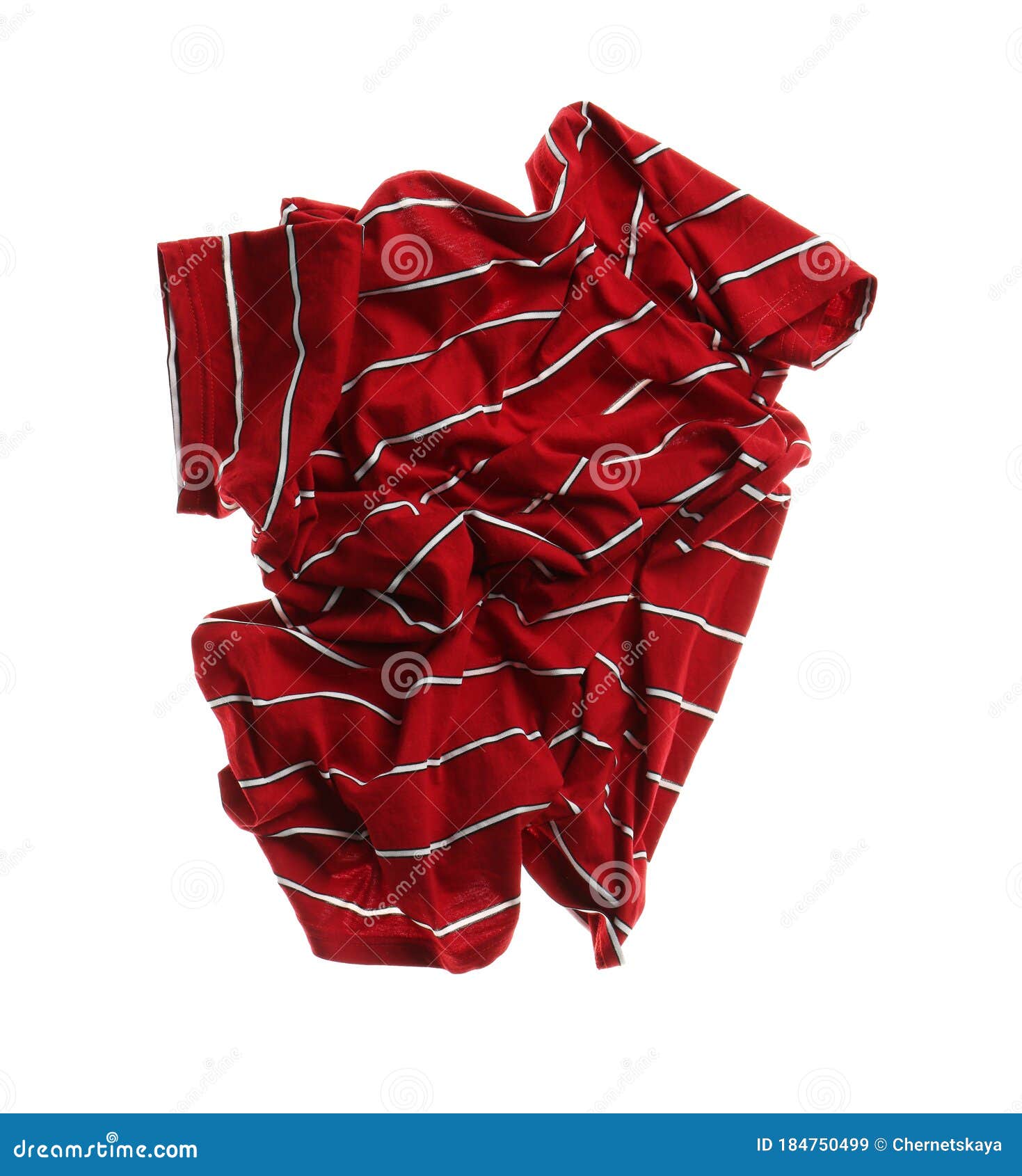Rumpled Red Striped Shirt Isolated Stock Image - Image of shirt ...