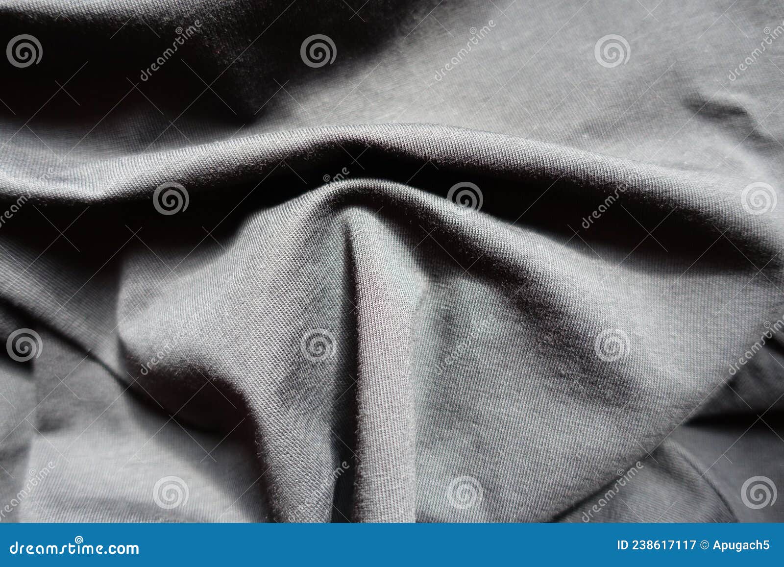 Rumpled Simple Black Cotton Jersey Fabric Stock Image - Image of ...