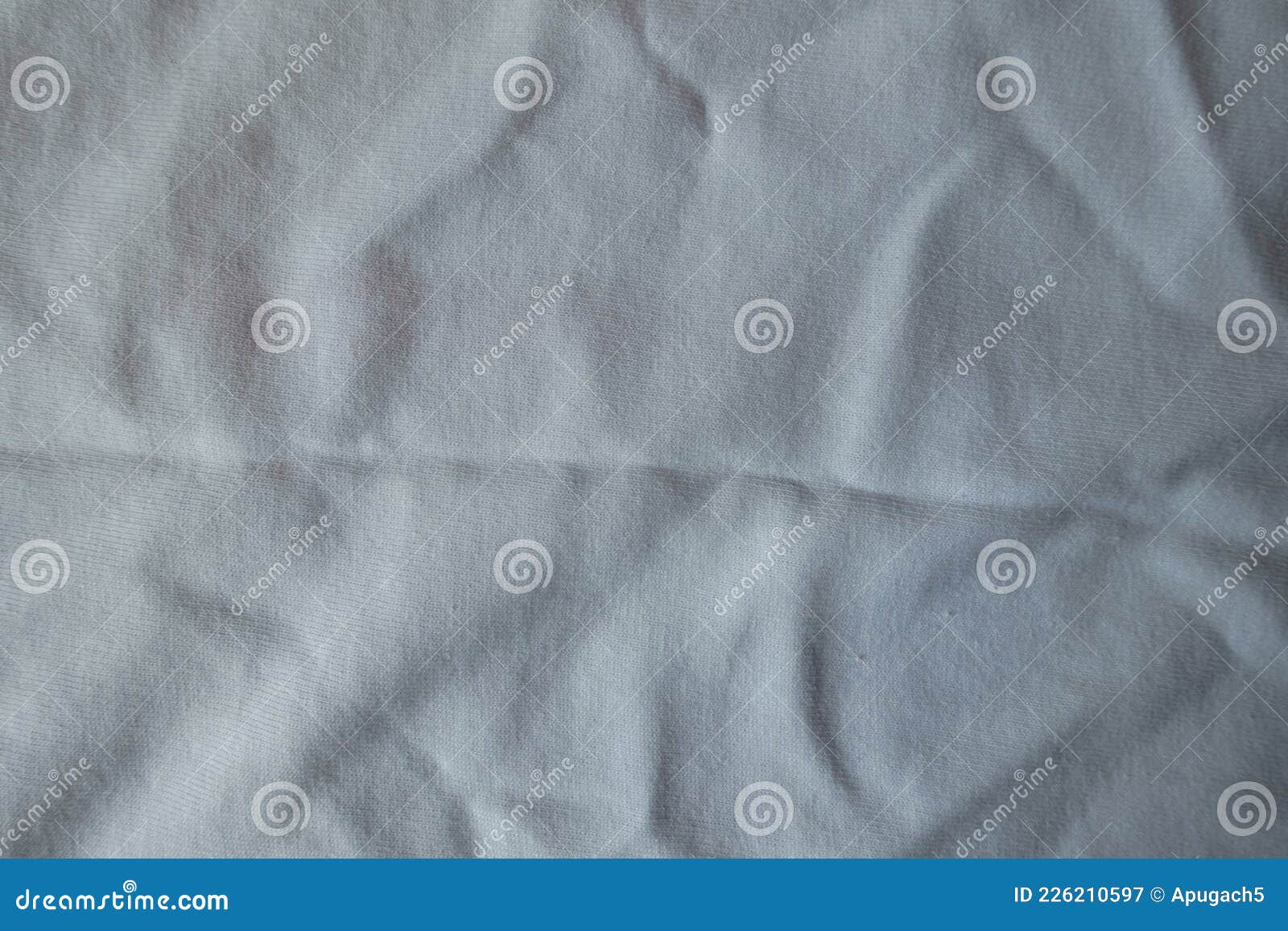 Rumpled White Cotton Jersey Fabric from Above Stock Image - Image of ...