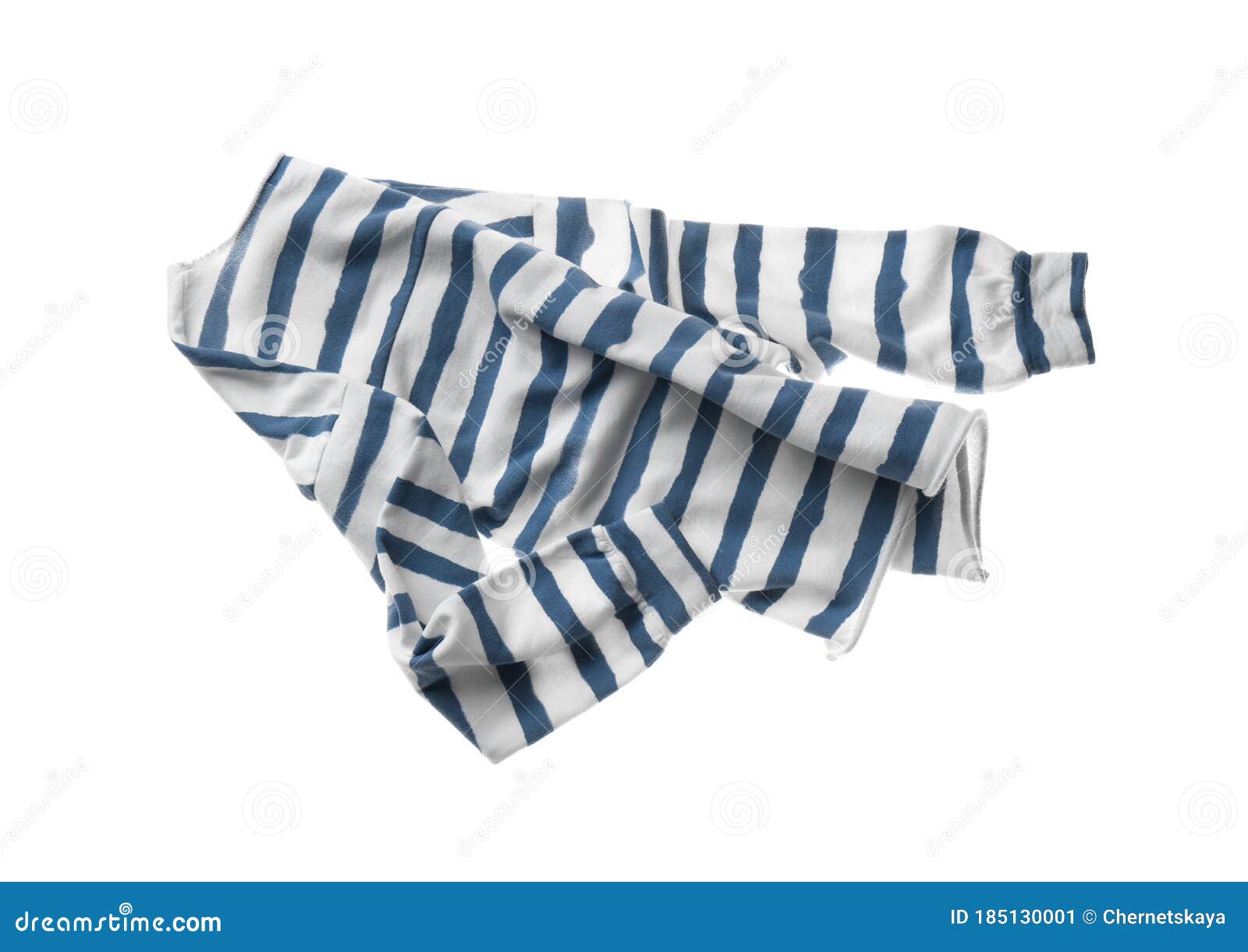 Rumpled Striped Sweatshirt Isolated. Messy Clothes Stock Image - Image ...