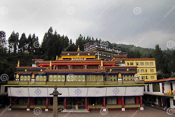 Rumtek Gompa in Sikkim, India Stock Image - Image of building ...