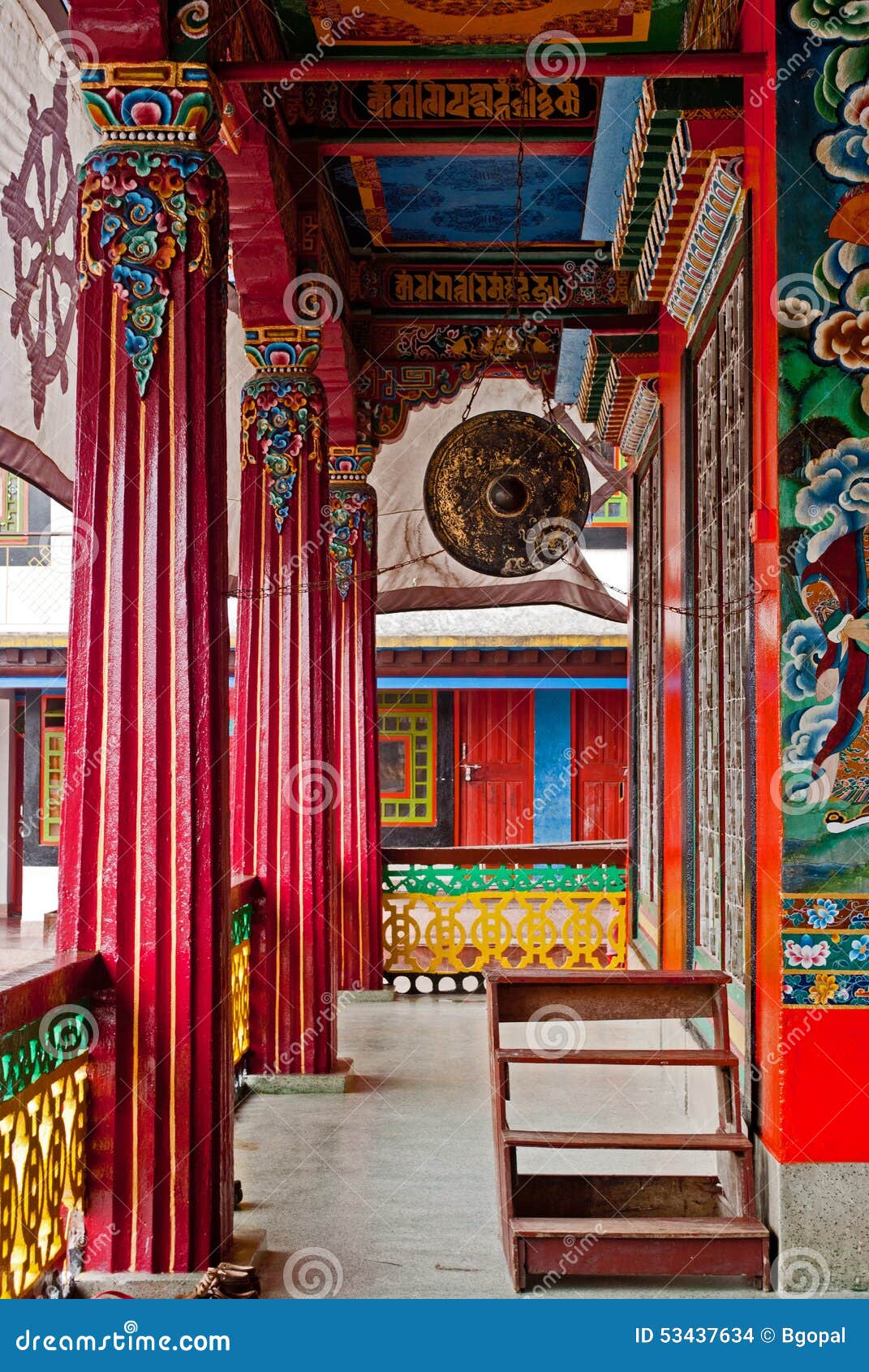 Rumtek Monastery Interior editorial stock image. Image of sikkim - 53437634