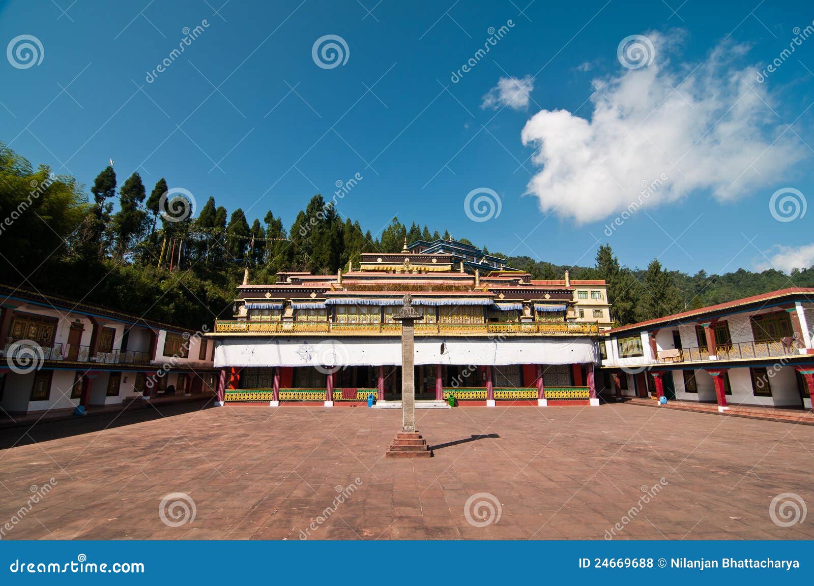 Rumtek monastery in Sikkim stock photo. Image of architecture - 24669688