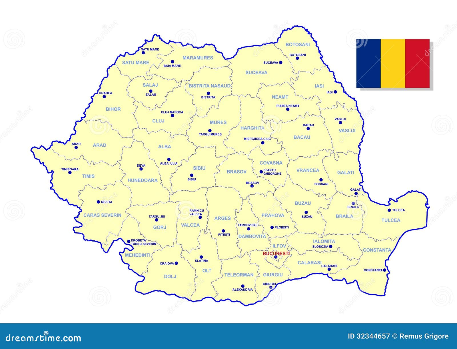 Rumunia mapa ilustracji. Ilustracja złożonej z rumunia - 32344657