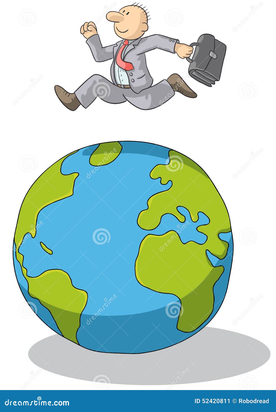 Run around the world stock vector. Illustration of vector - 52420811