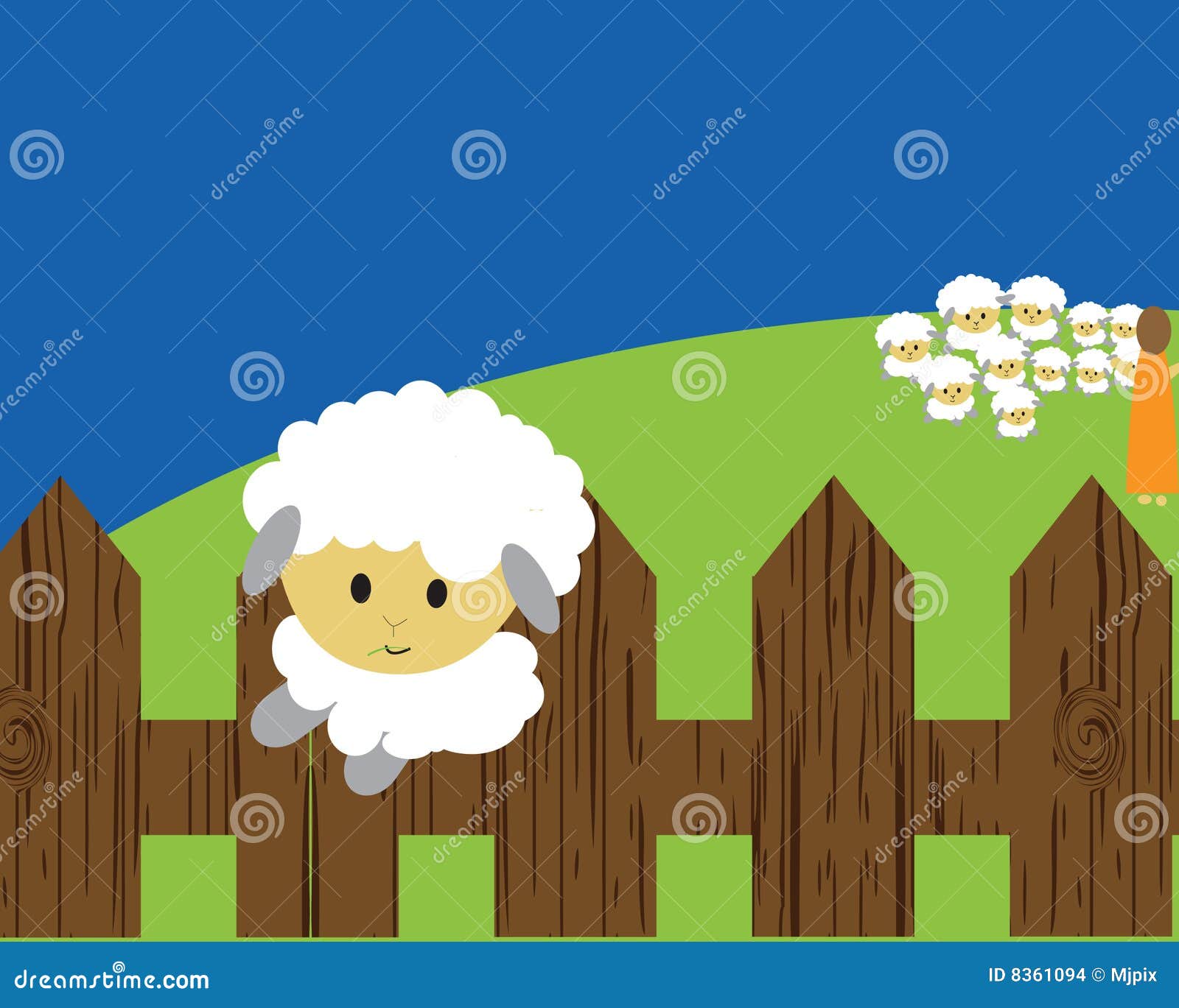 Run away sheep stock illustration. Illustration of sheep - 8361094