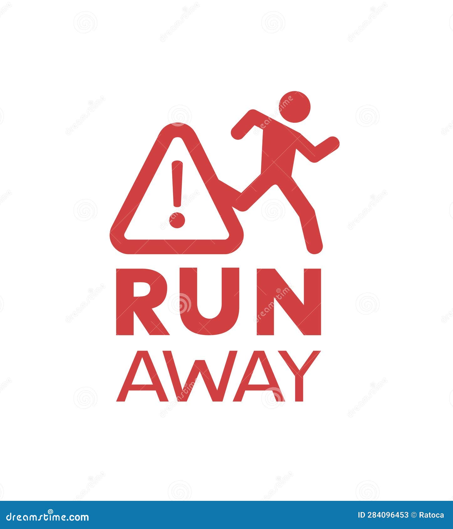 Run away symbol stock vector. Illustration of escape - 284096453