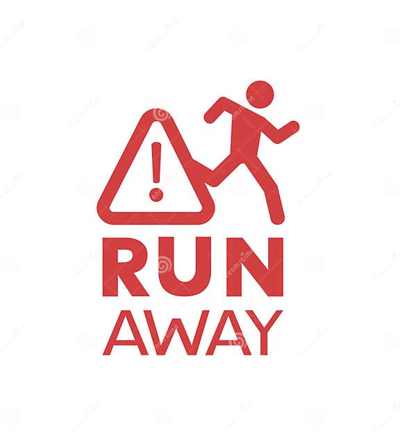 Run away symbol stock vector. Illustration of escape - 284096453