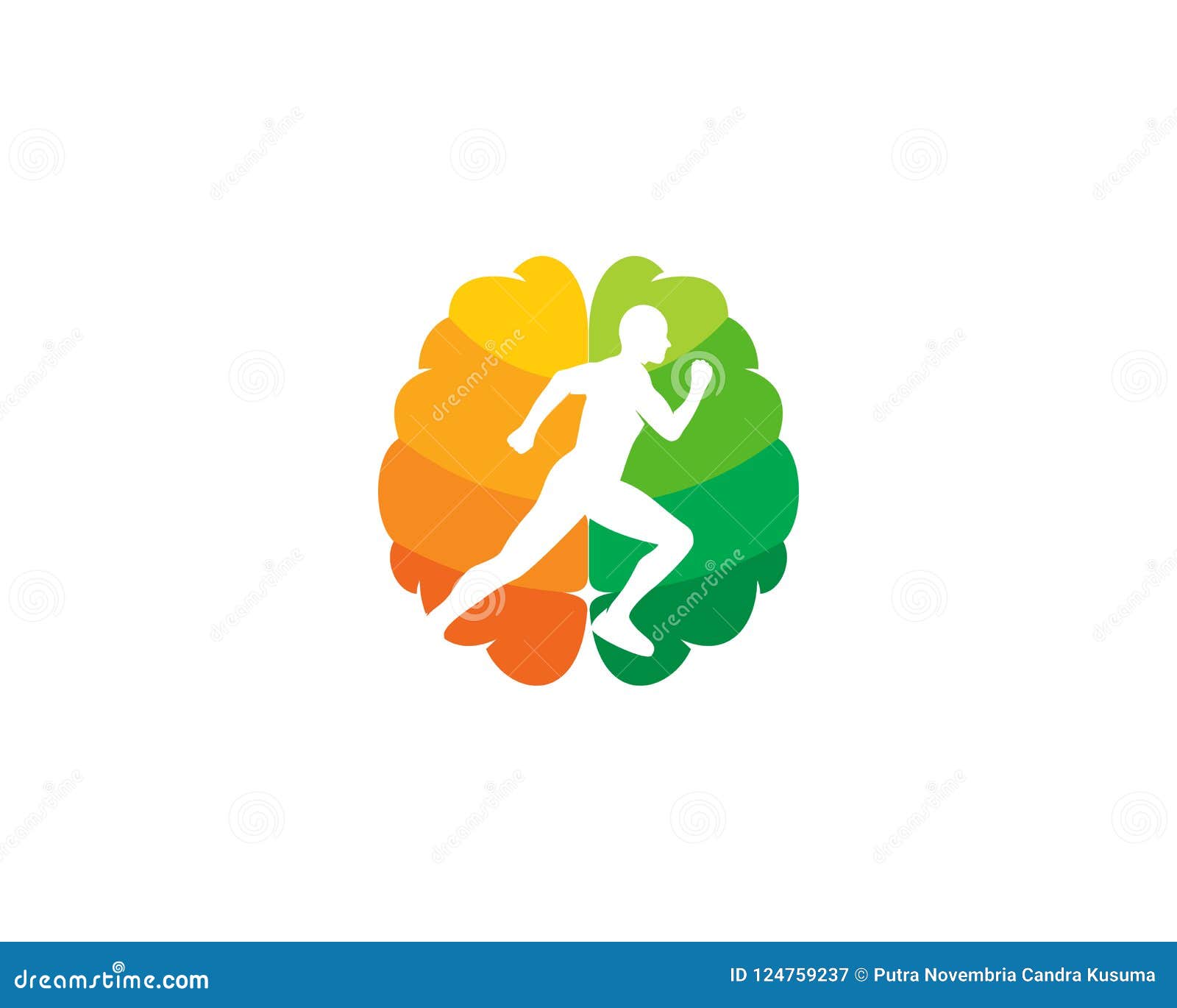 Run Brain Logo Icon Design stock vector. Illustration of graphic ...