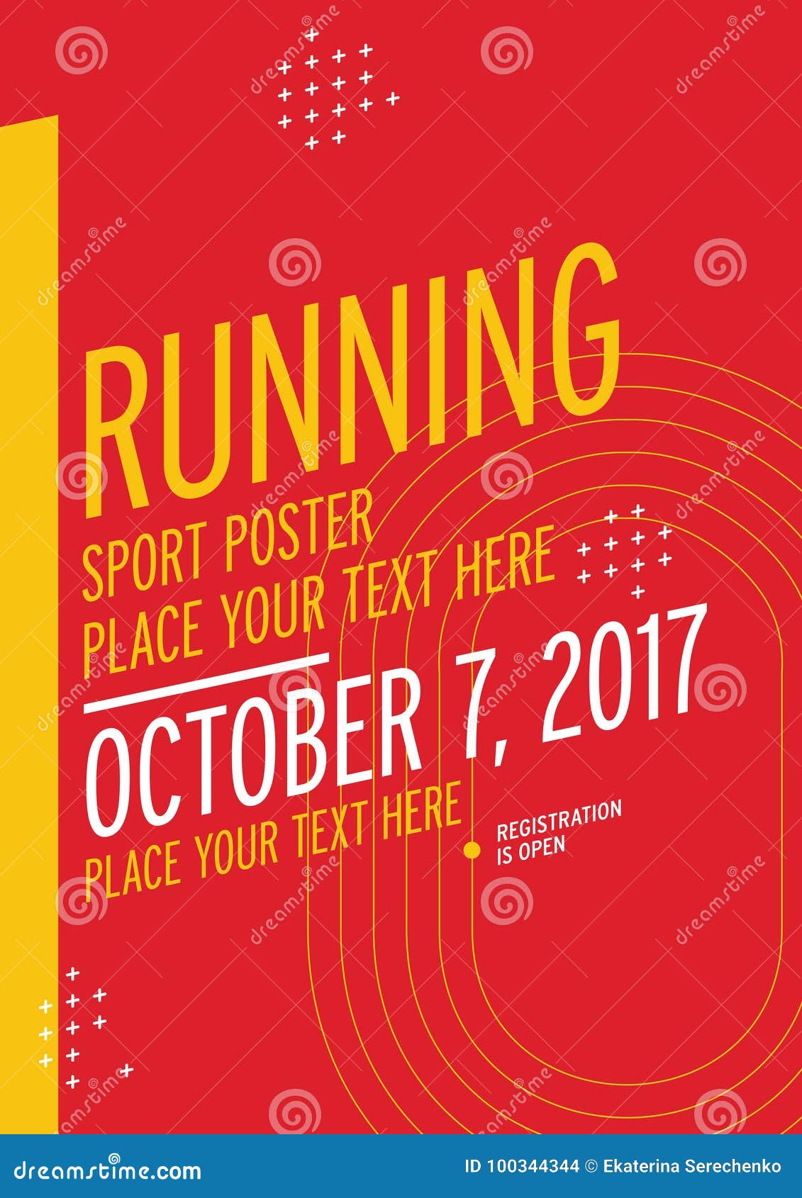 Run Championship Poster Design Template. Stock Vector - Illustration of ...
