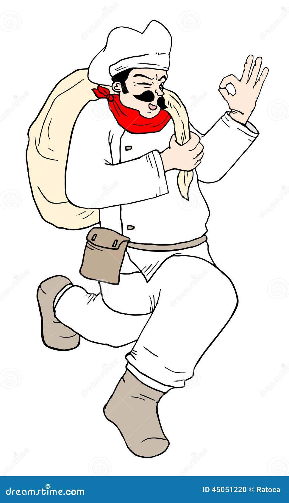 Run chef stock vector. Illustration of restaurant, cooking - 45051220