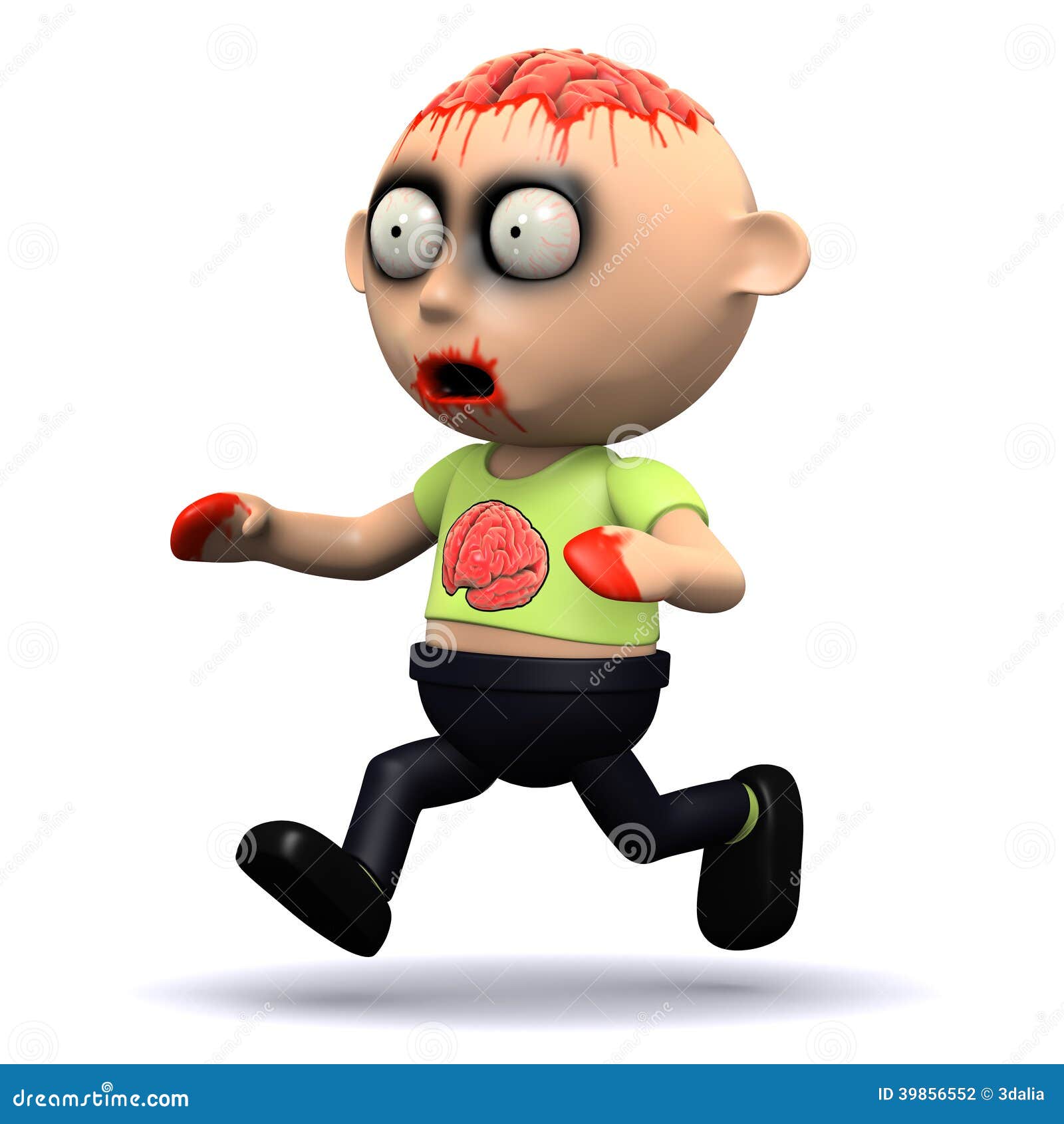 Run 3d Zombie run! stock illustration. Illustration of decomposed ...
