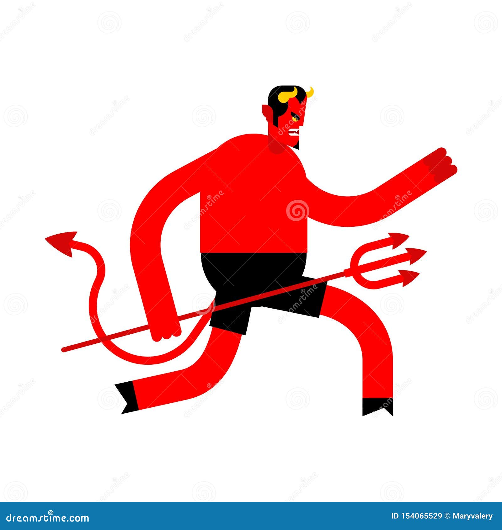 Run Devil Isolated. Escape Satan Stock Vector - Illustration of design ...