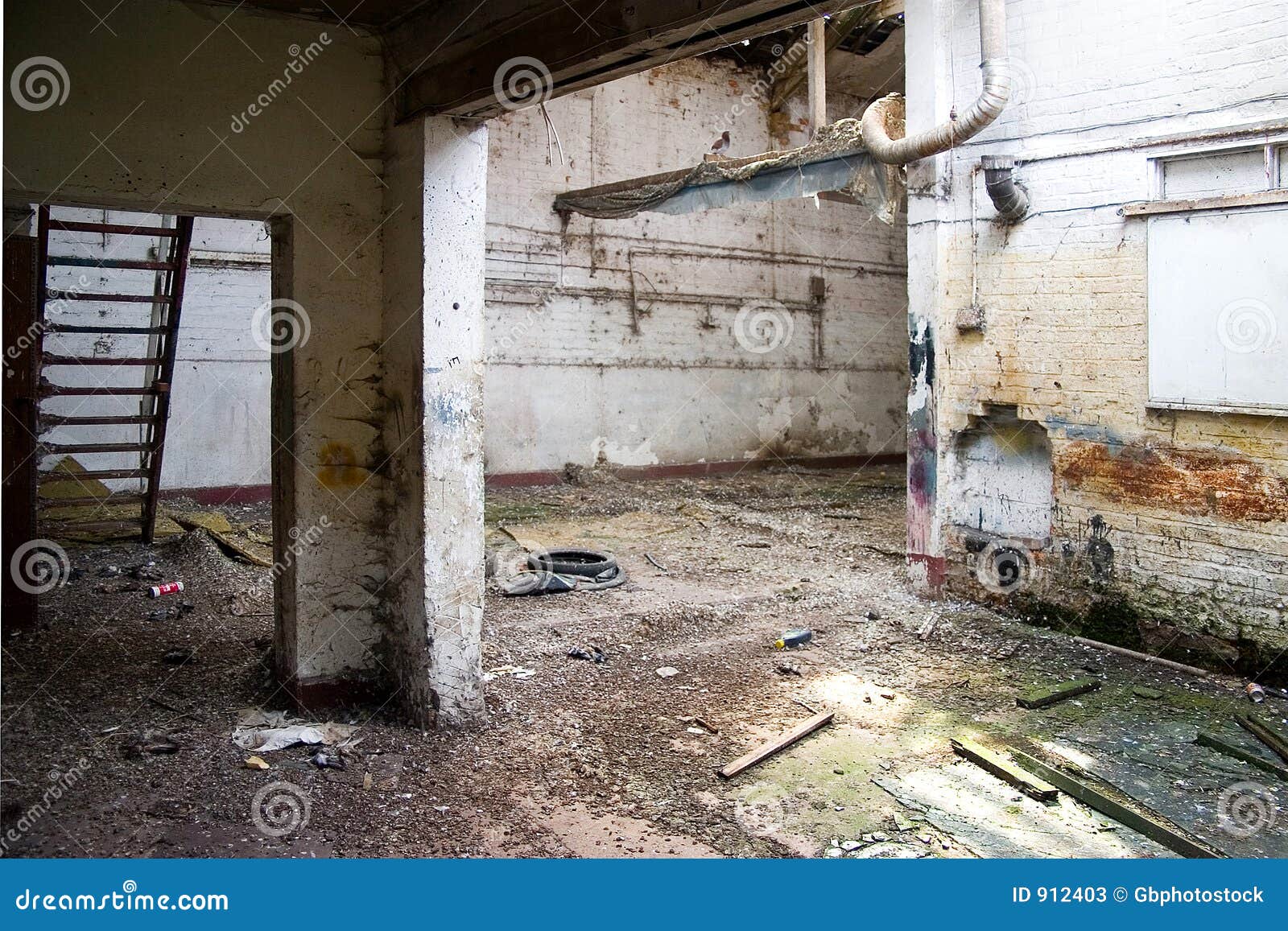 Run Down Factory stock image. Image of debris, workshop - 912403