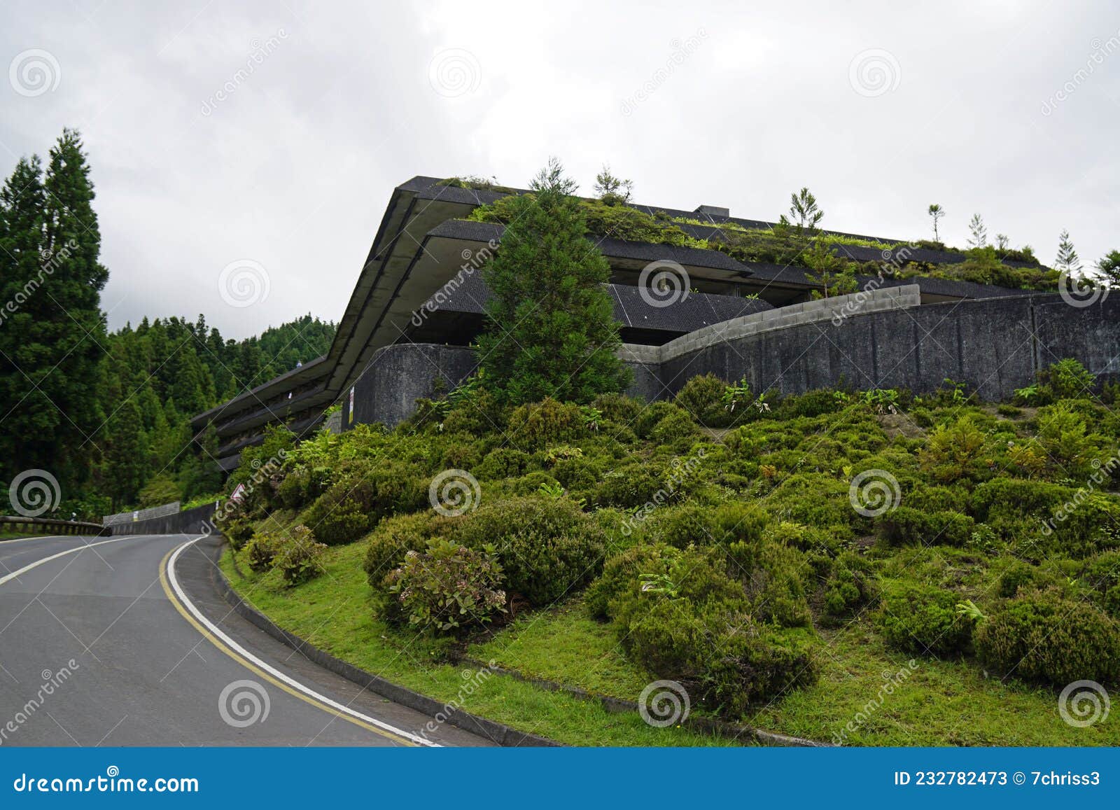 Run Down Hotel Ruine on Azores Islands Stock Image - Image of ...