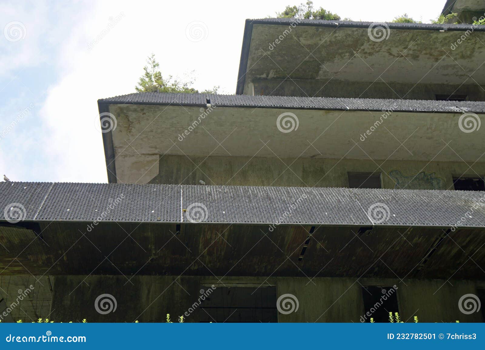 Run Down Hotel Ruine on Azores Islands Stock Image - Image of ...