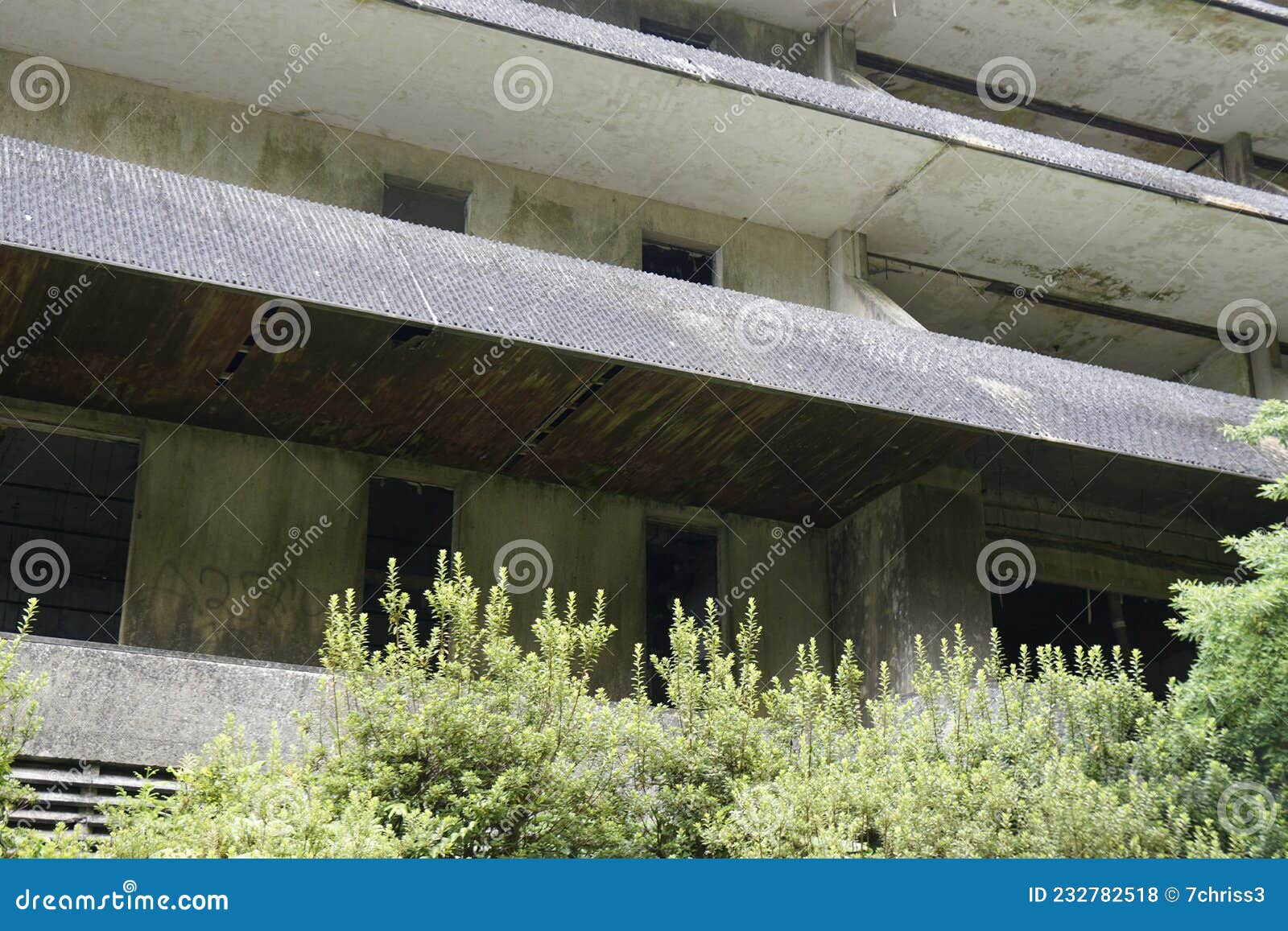 Run Down Hotel Ruine on Azores Islands Stock Photo - Image of outdoors ...