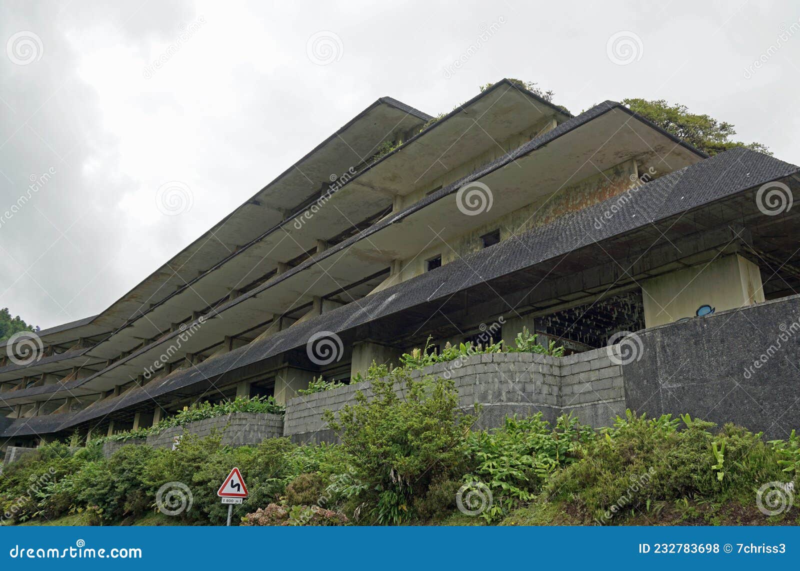 Run Down Hotel Ruine on Azores Islands Stock Photo - Image of rotten ...
