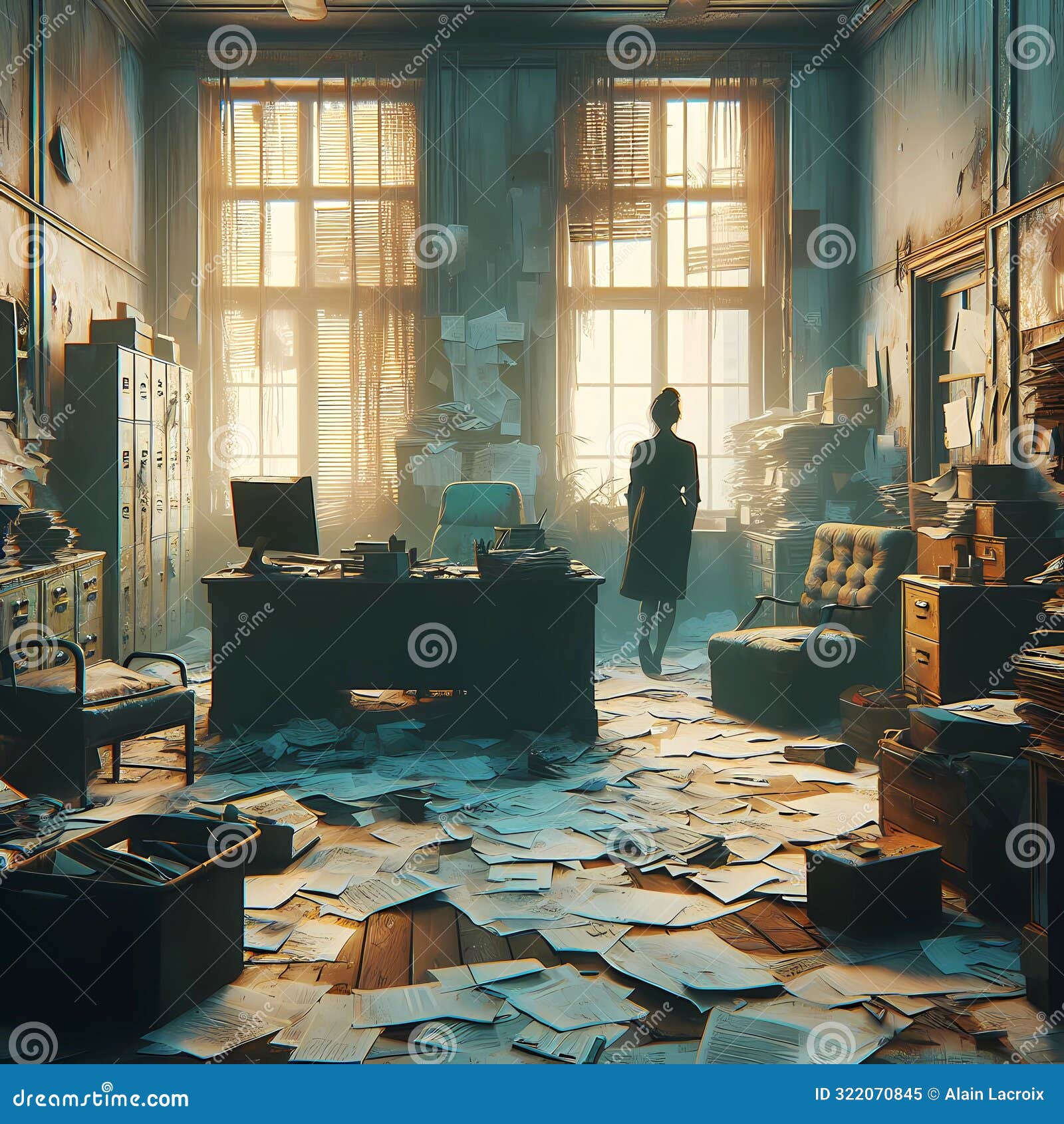 Men Working In Unhygienic Conditions On Construction Site Generated By ...