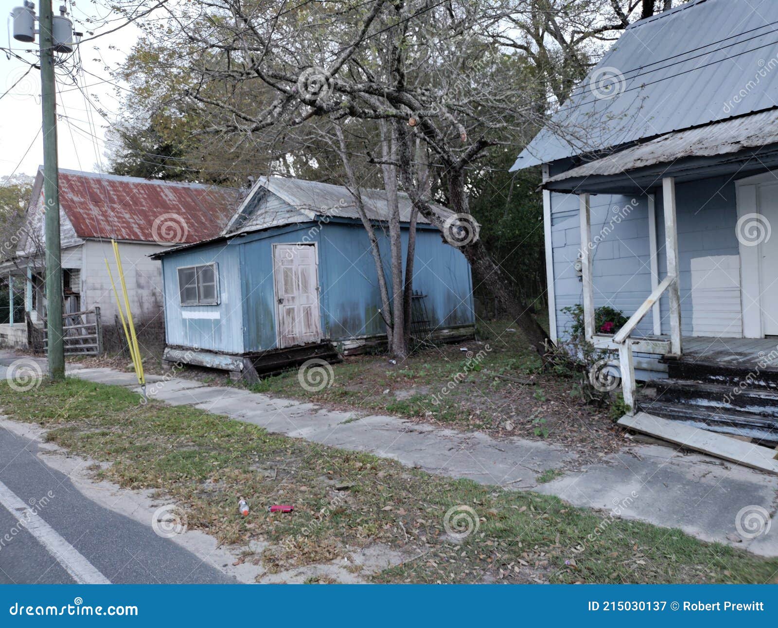 Run Down Shacks on Main Street Stock Image - Image of main, street ...