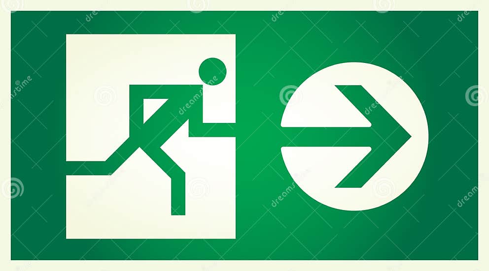 Run exit stock vector. Illustration of direction, dark - 10576709