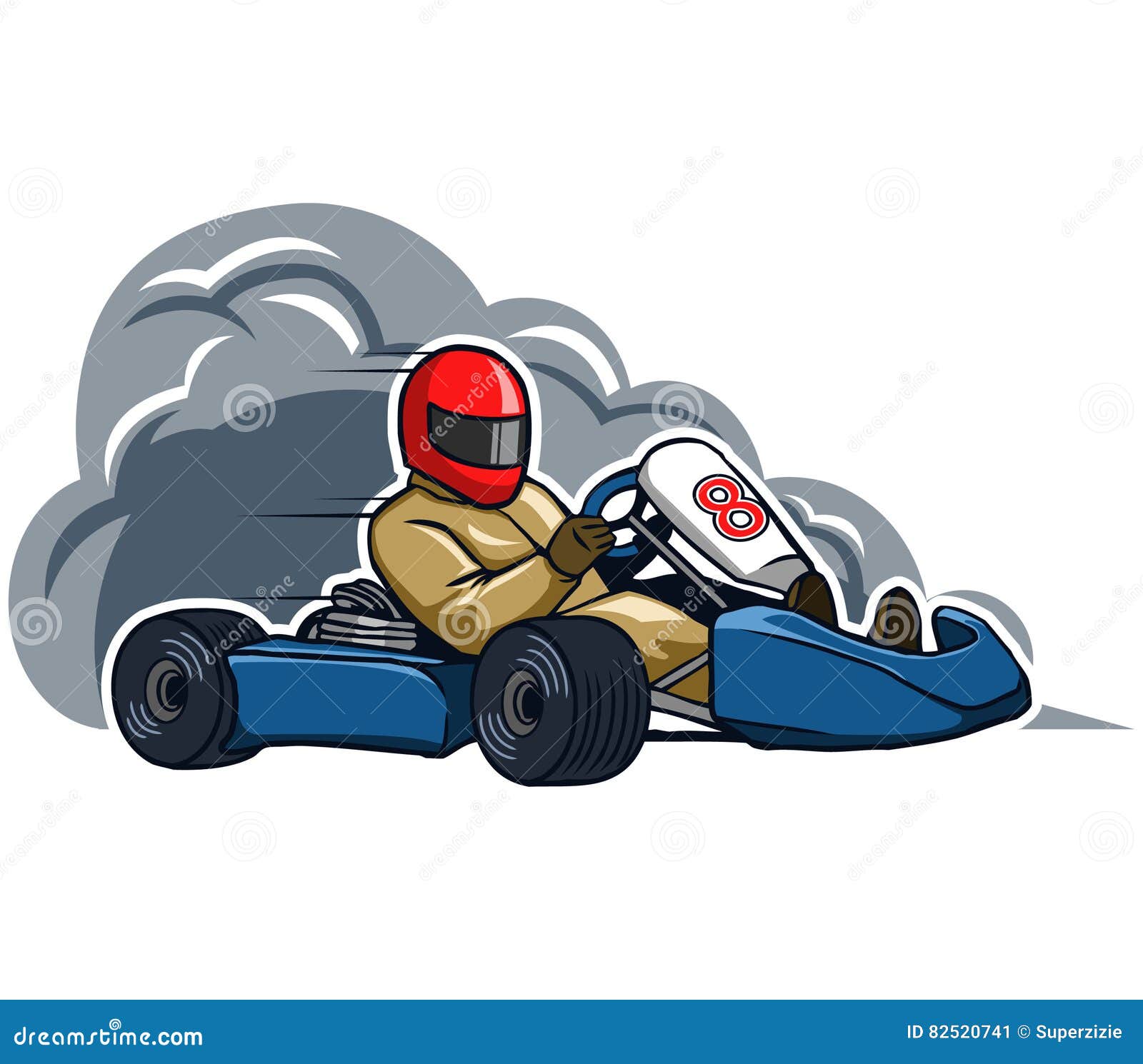 Run Fast Gokart stock vector. Illustration of cartoon - 82520741