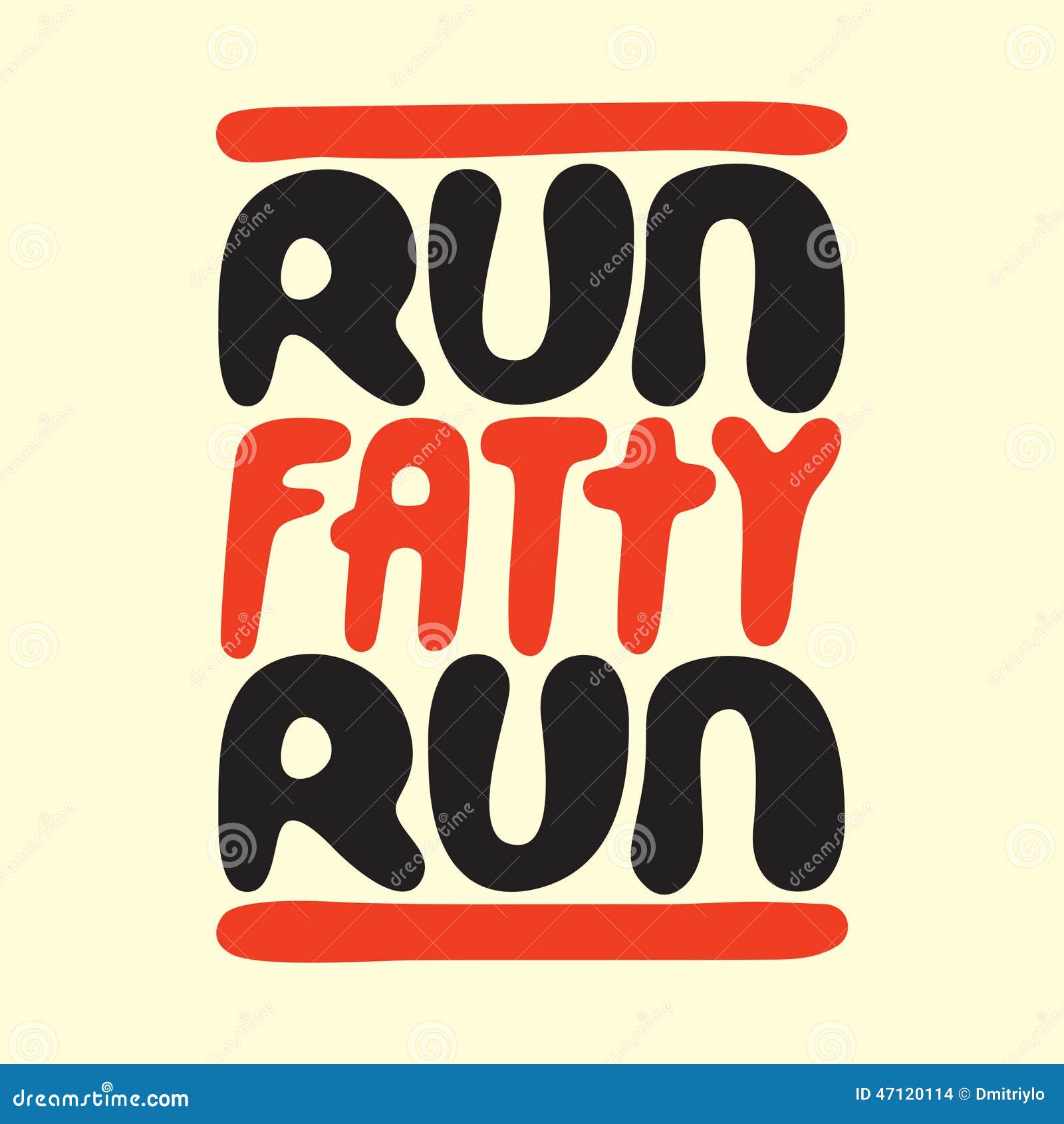 Run fatty run stock vector. Illustration of unhealthy - 47120114