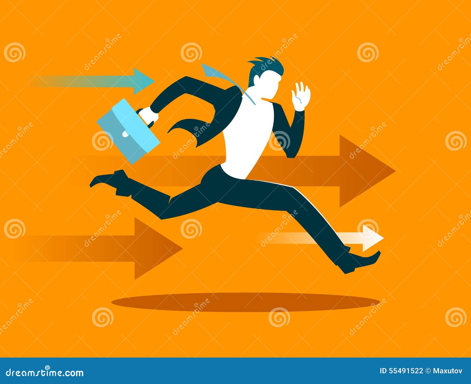 Run forward stock vector. Illustration of direction, aspirations - 55491522