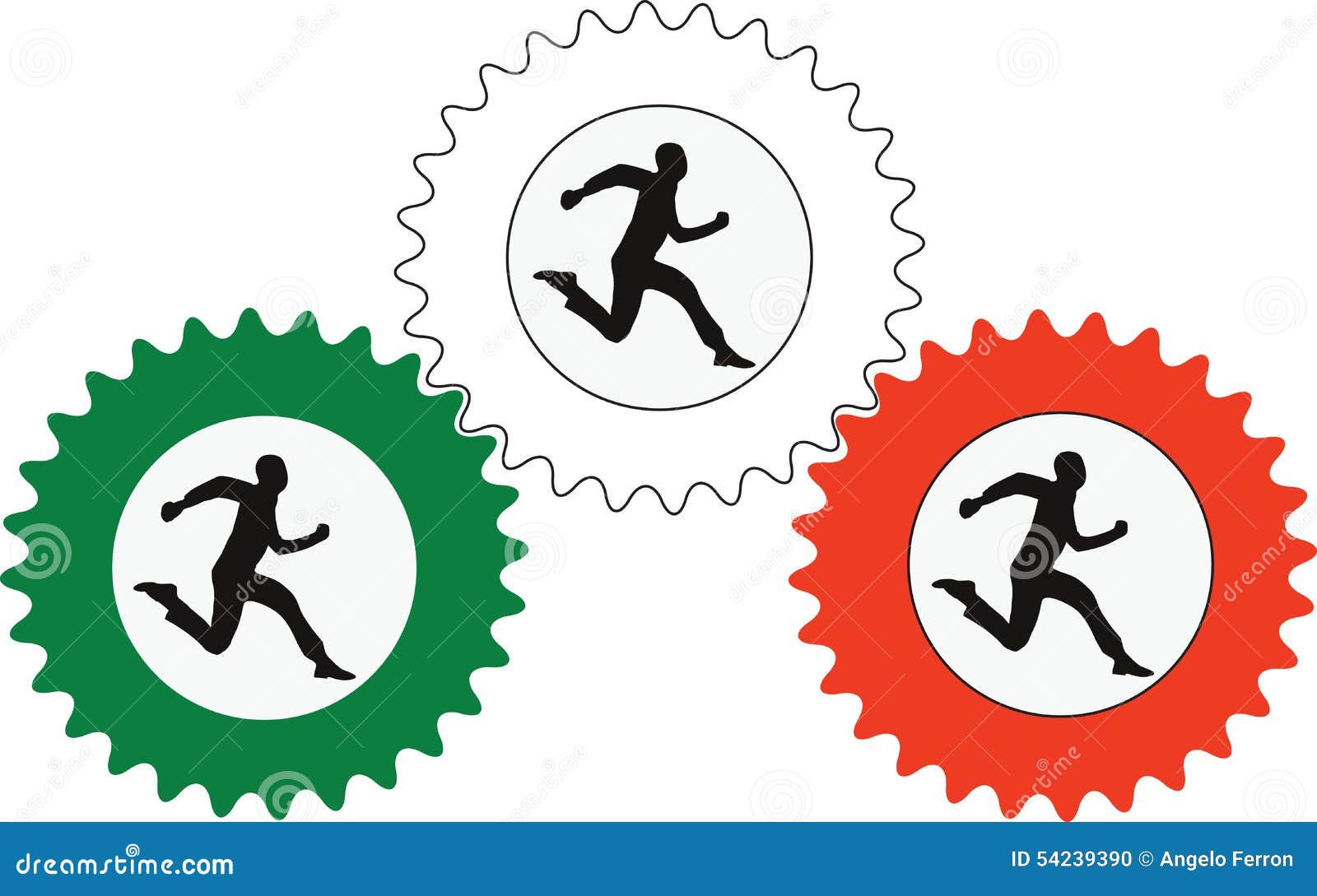 Run into gear work stock vector. Illustration of business - 54239390