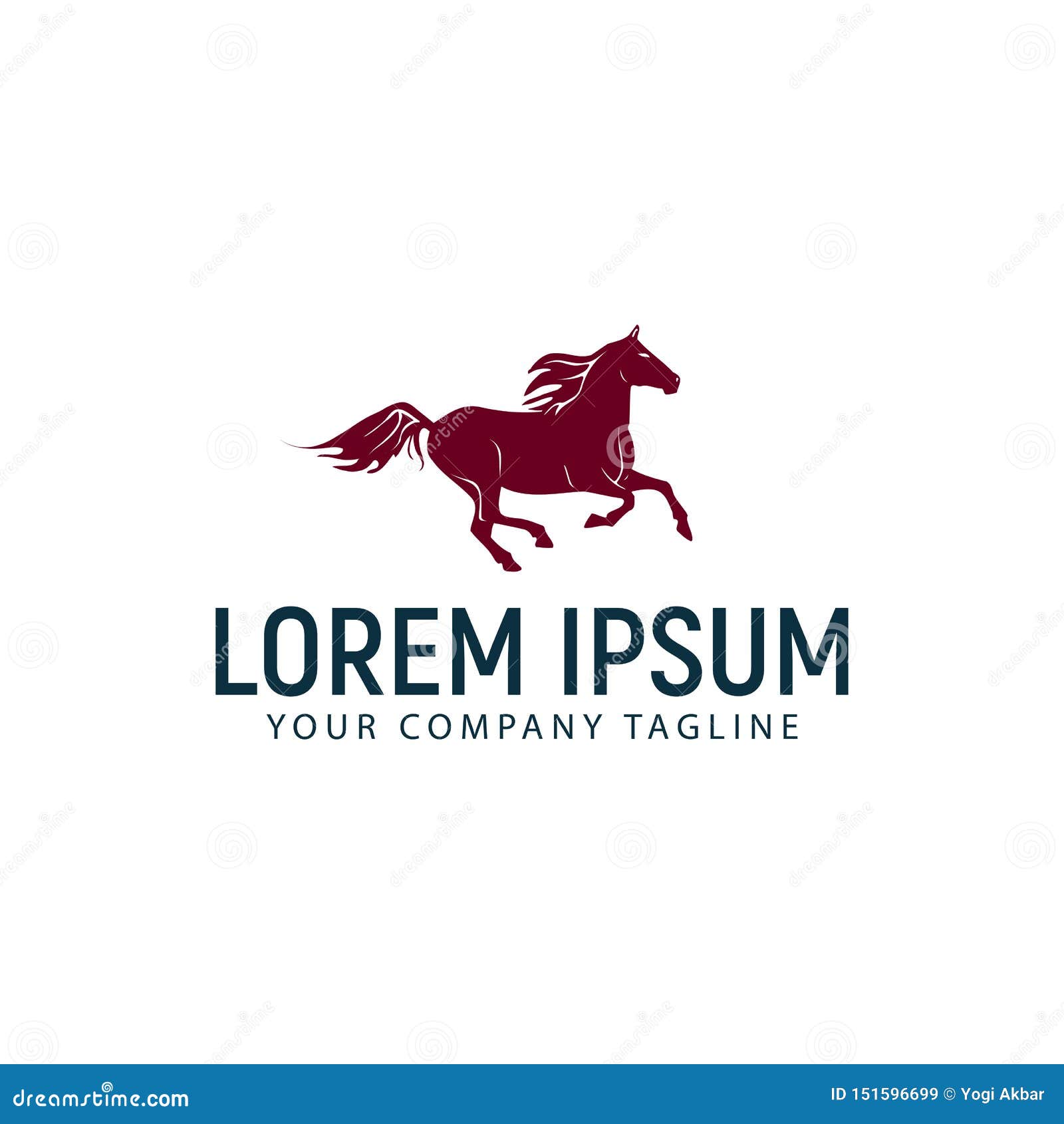 Run Horse Logo Design Concept Template Stock Vector - Illustration of ...
