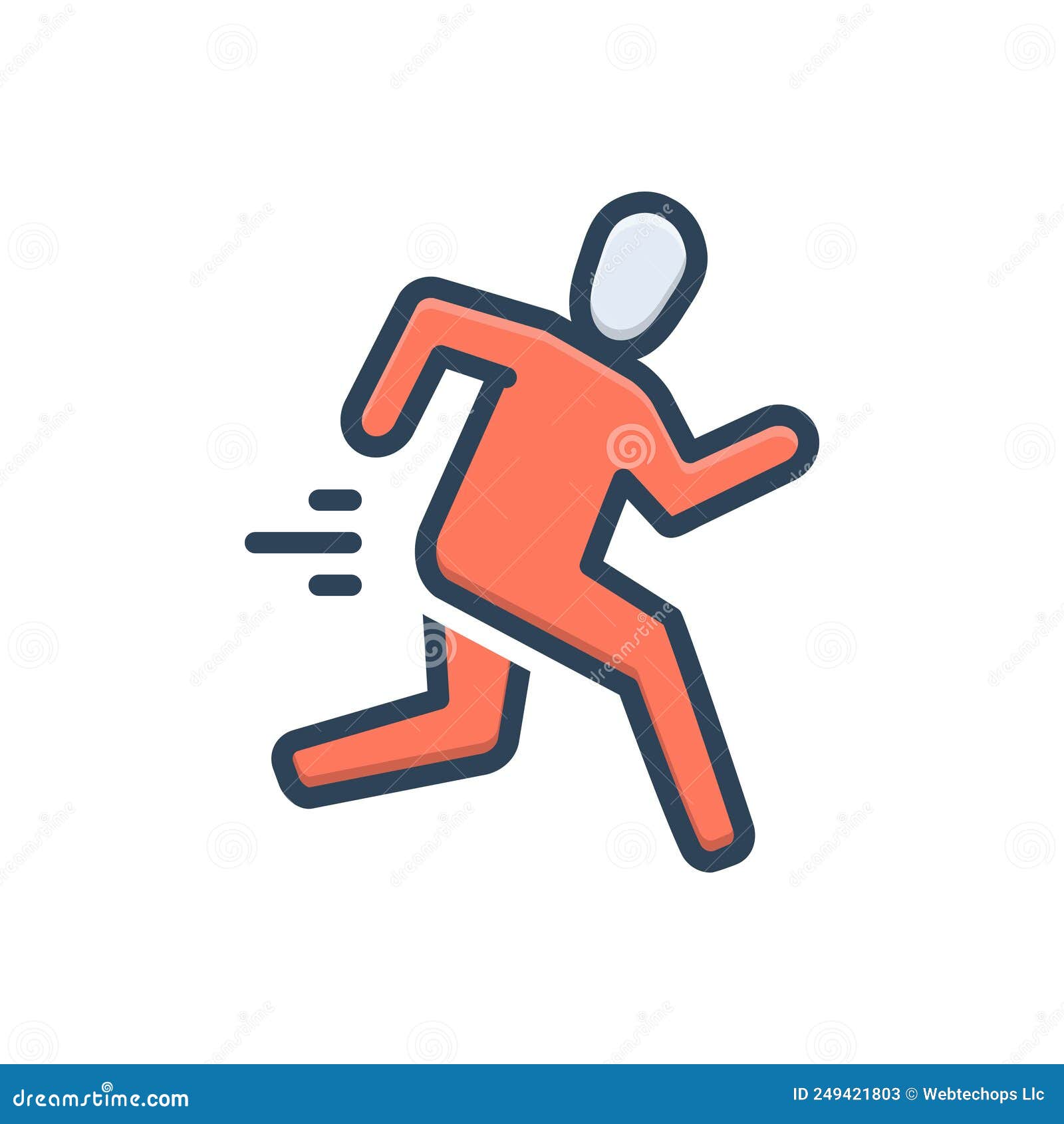 Color Illustration Icon for Run, Runner and Person Stock Illustration ...