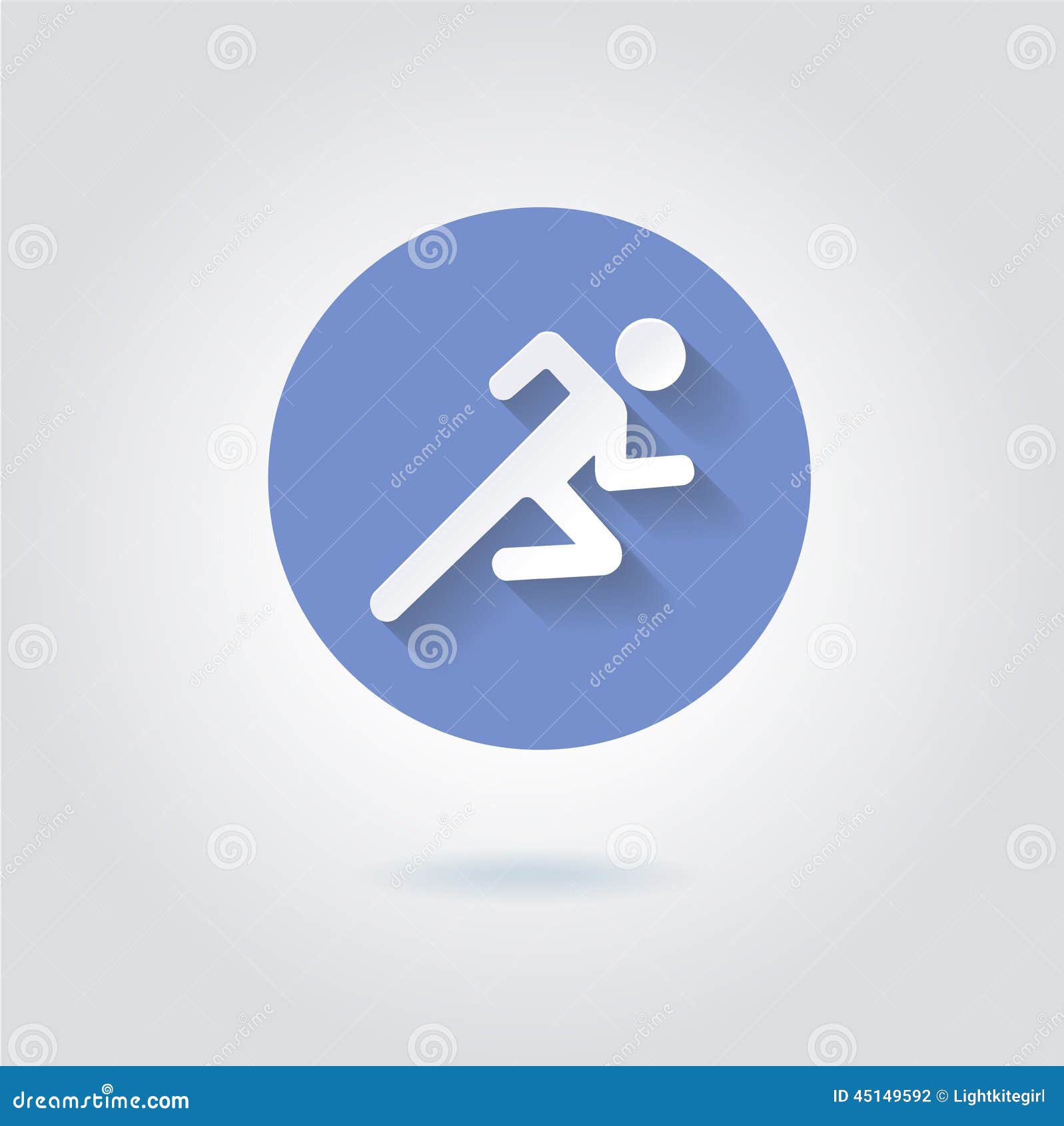 Run Icon stock vector. Illustration of athlete, flat - 45149592