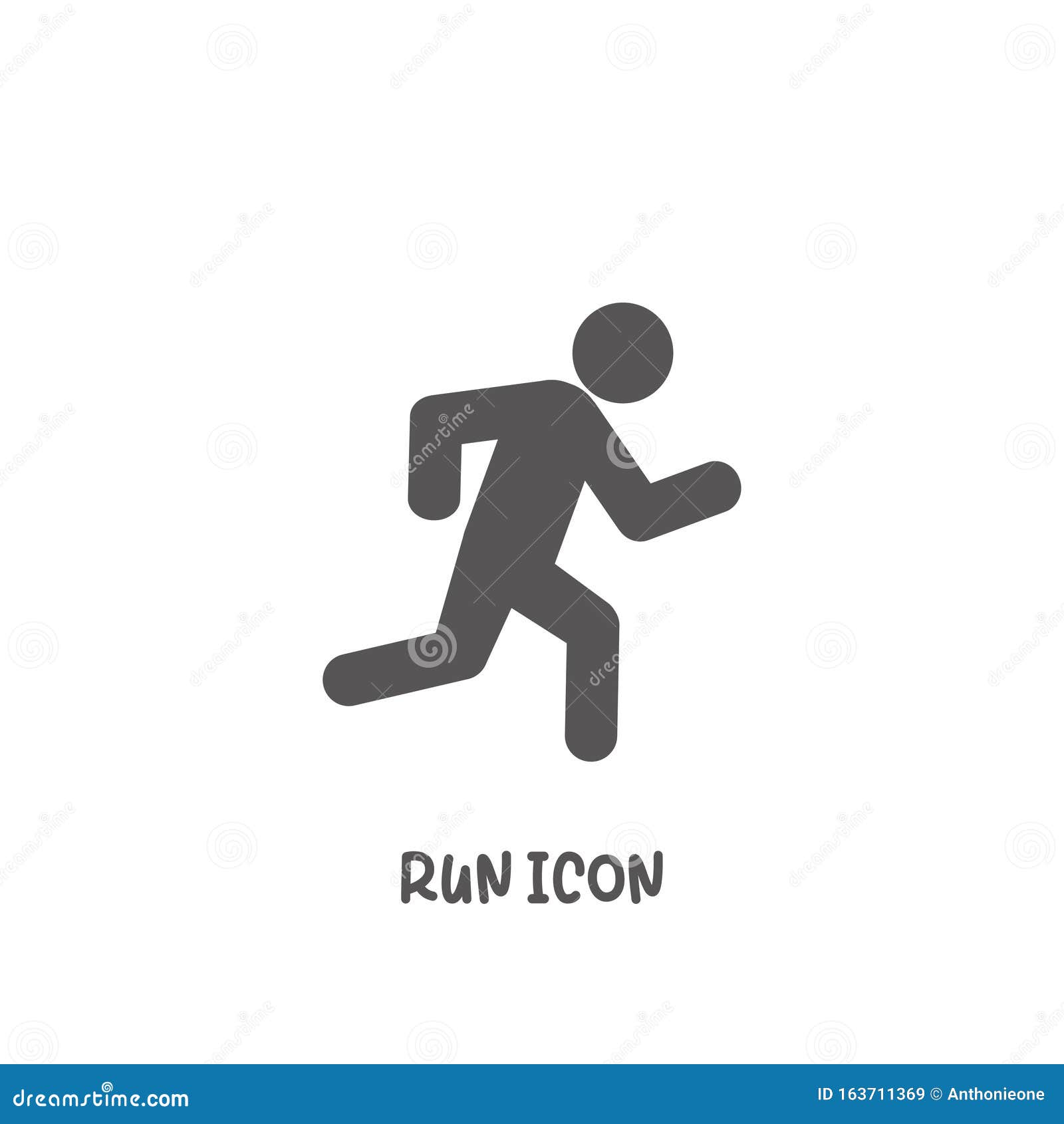 Run Icon Simple Flat Style Vector Illustration Stock Vector ...