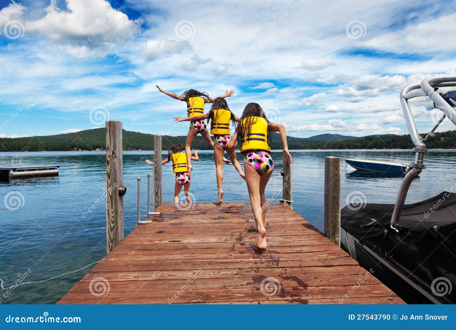 Run and jump stock photo. Image of boats, platform, child - 27543790