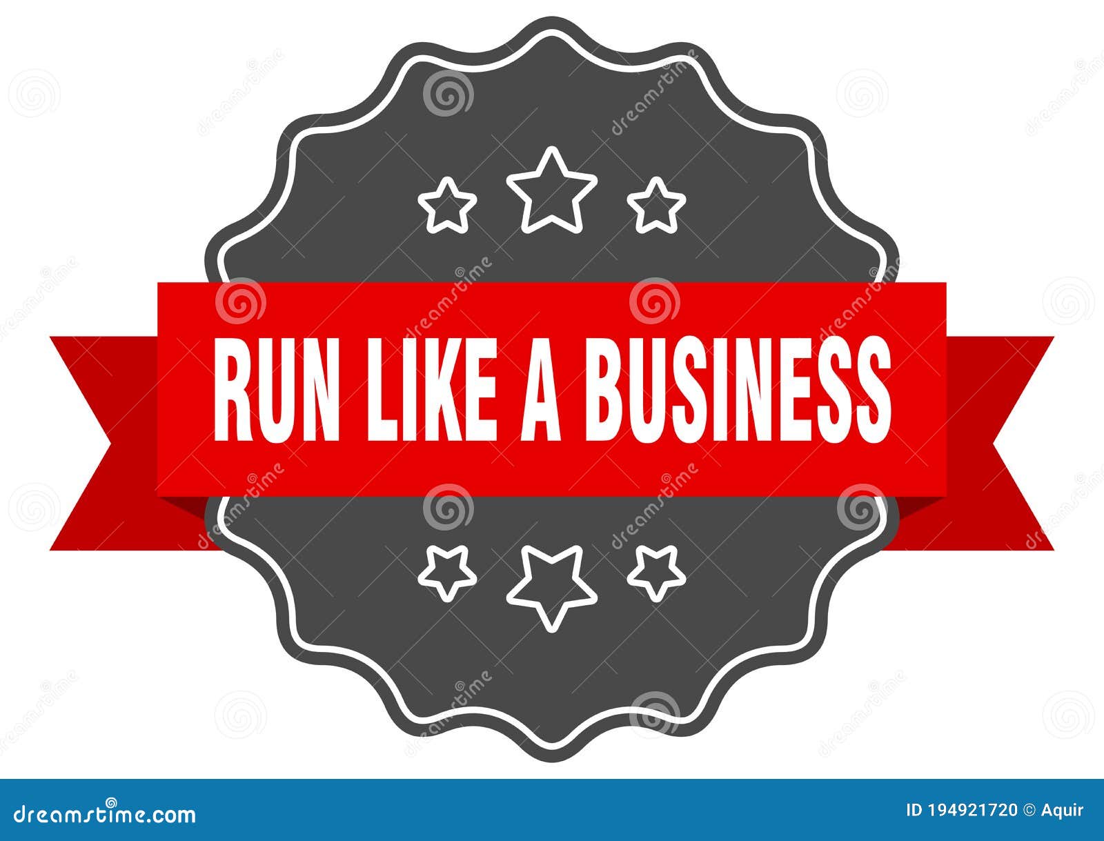 Run like a business label stock vector. Illustration of template ...
