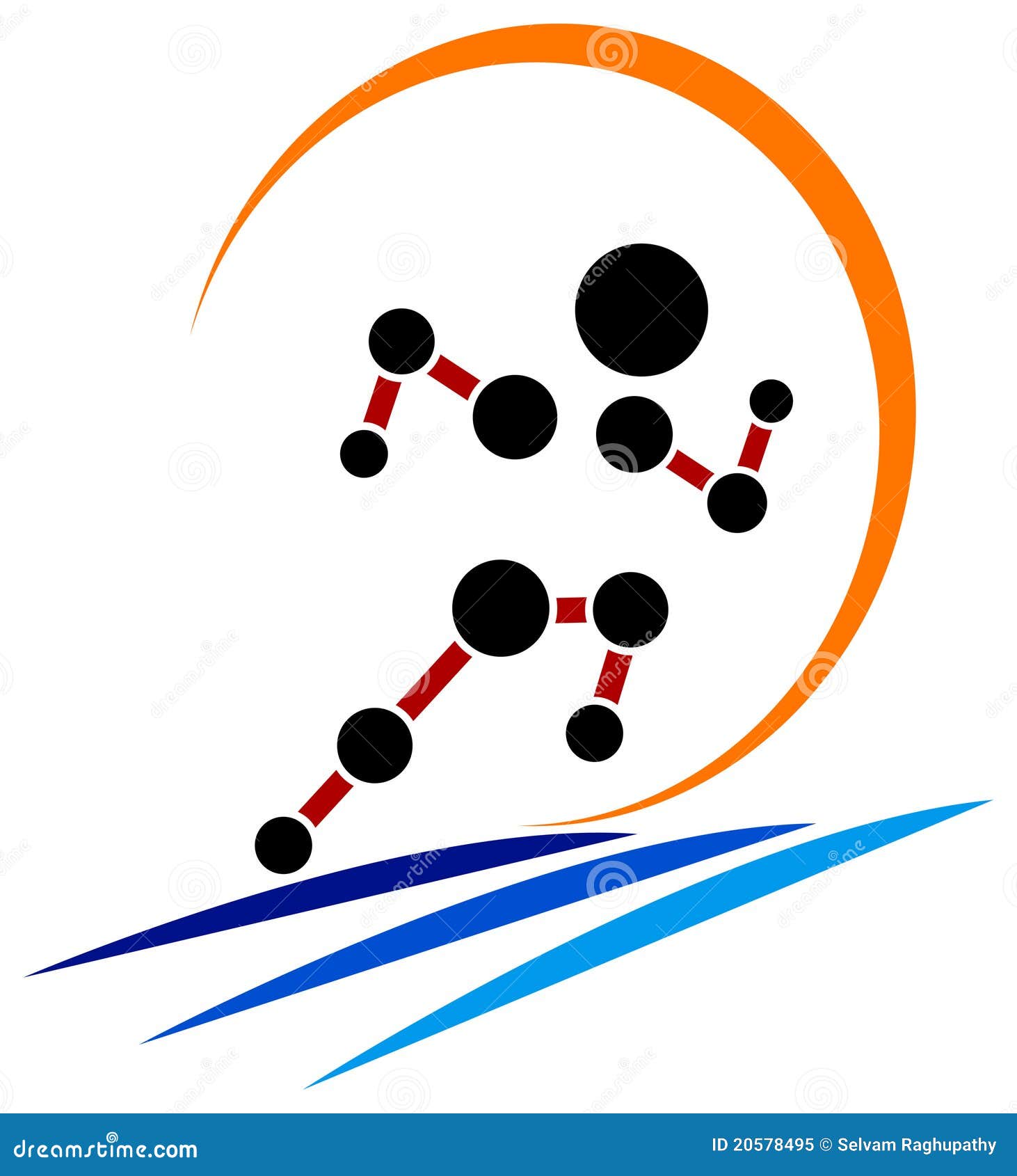 Run logo stock vector. Illustration of child, artistic - 20578495