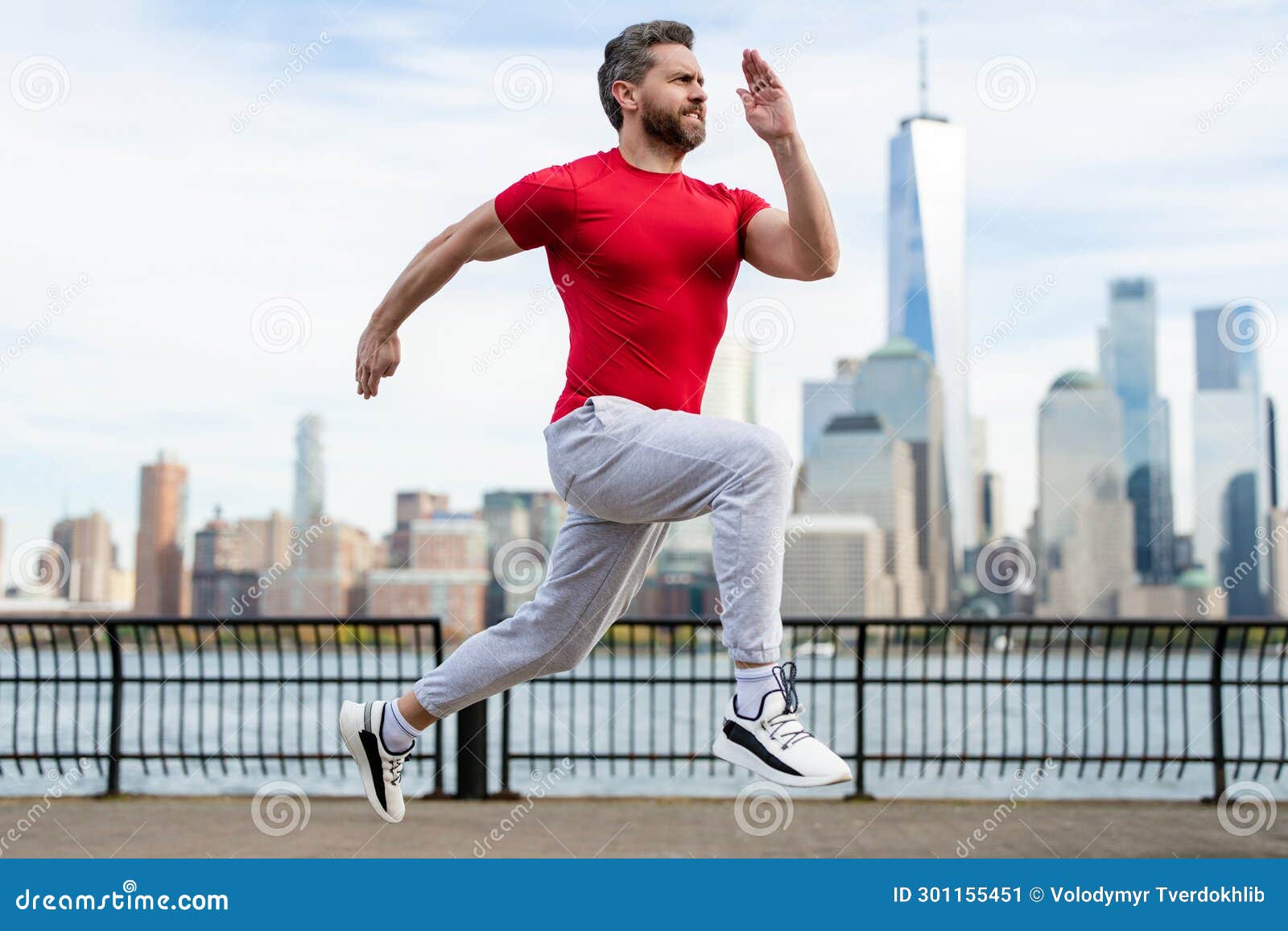 Run. Man Running in New York City. Stock Image - Image of runner ...