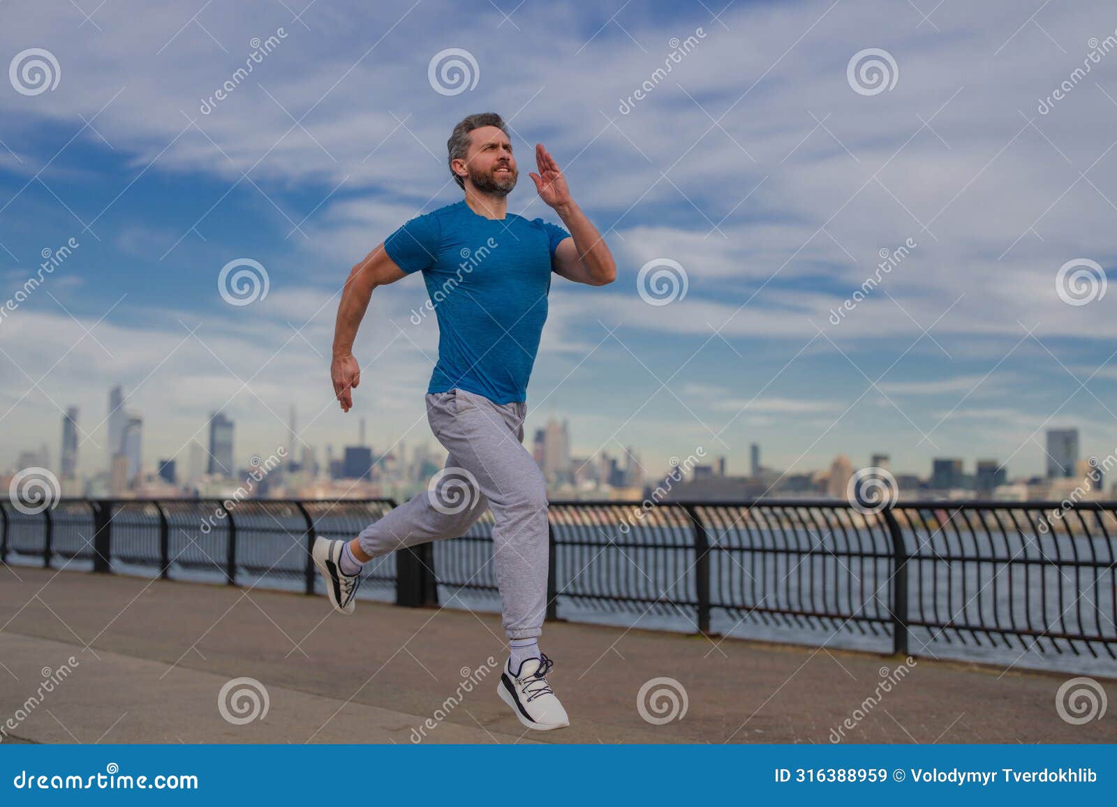 Run. Man Running in New York City. Stock Image - Image of jogging ...